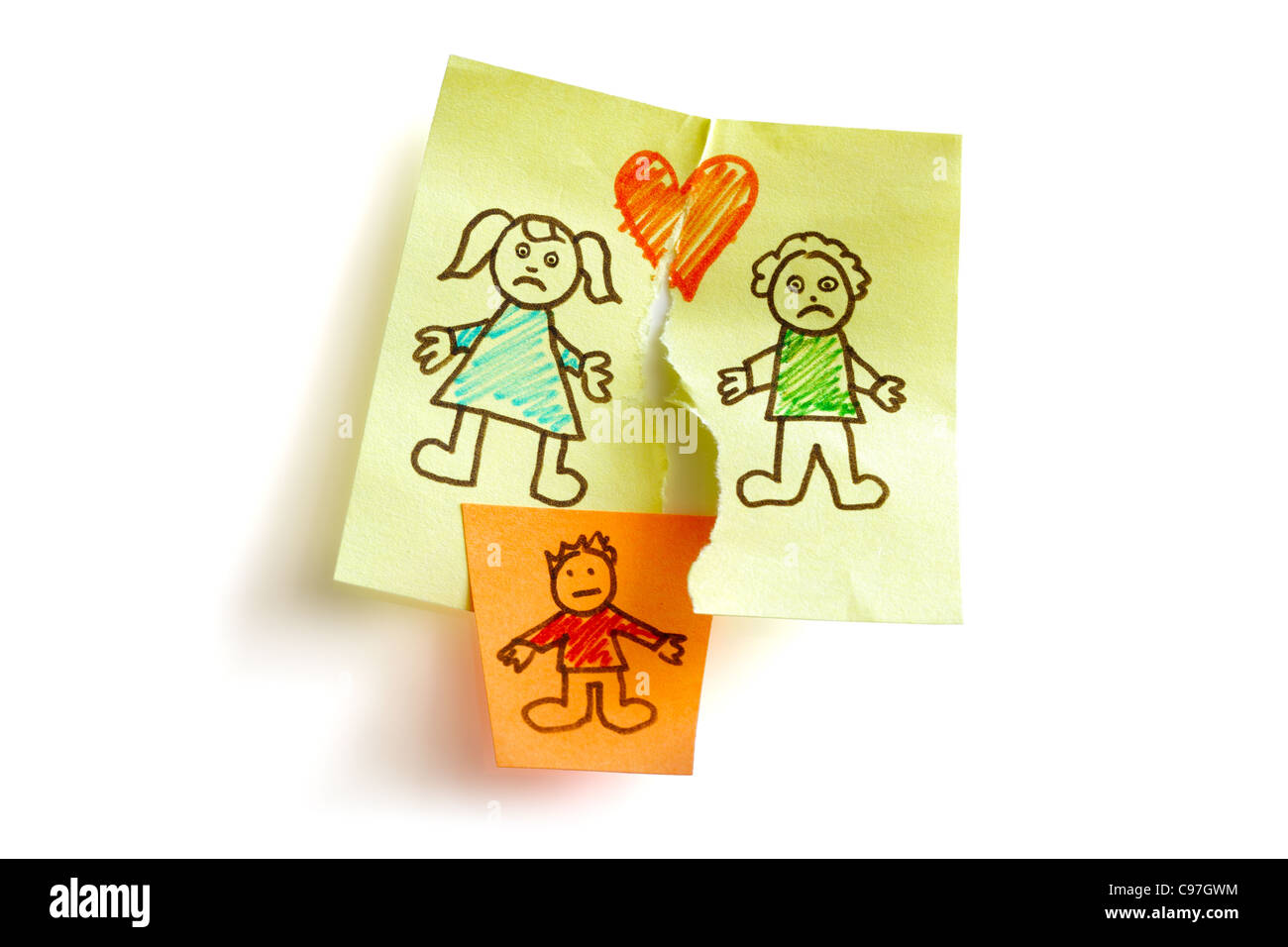 Drawing of family arguing Cut Out Stock Images & Pictures - Alamy