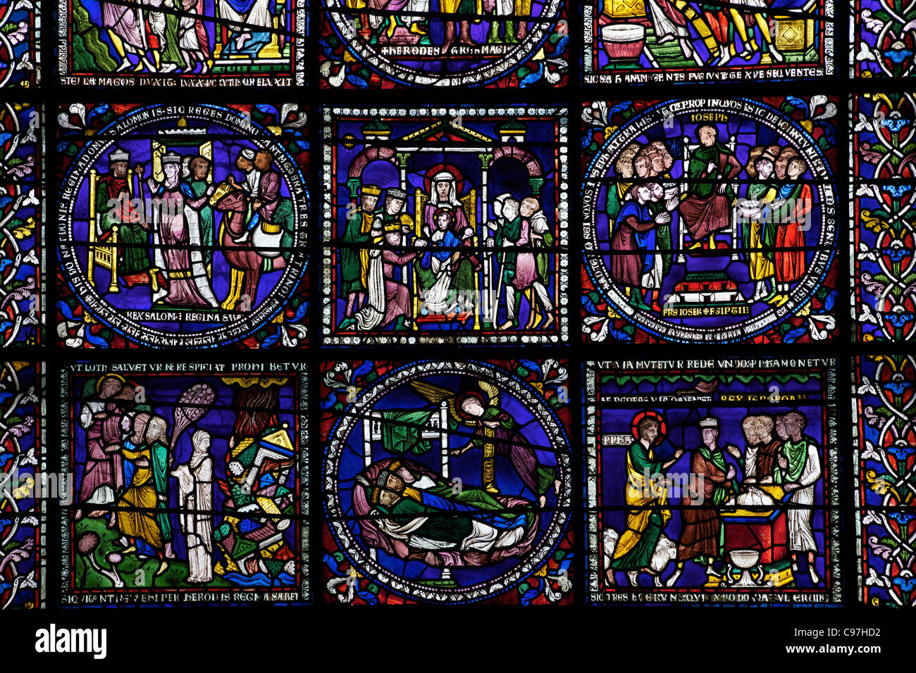 Sixth Typological Window, North Quire Isle, n.XV, medieval stained ...