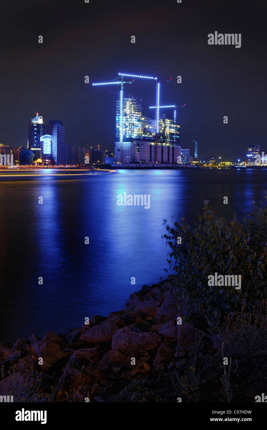 Illumination blue port of michael batz hi-res stock photography and ...