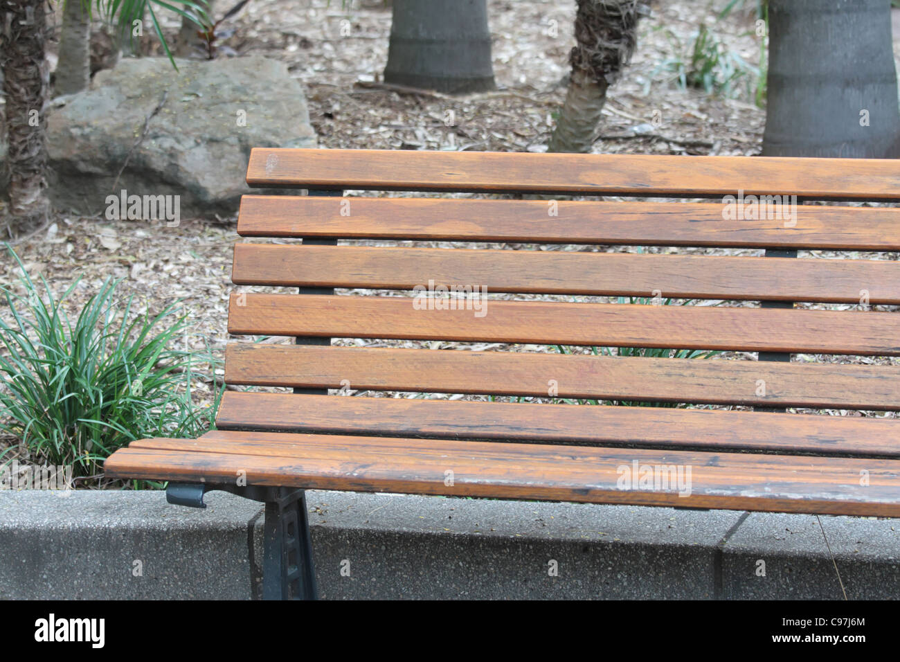 Garden Bench Closeup Stock Photo - Alamy