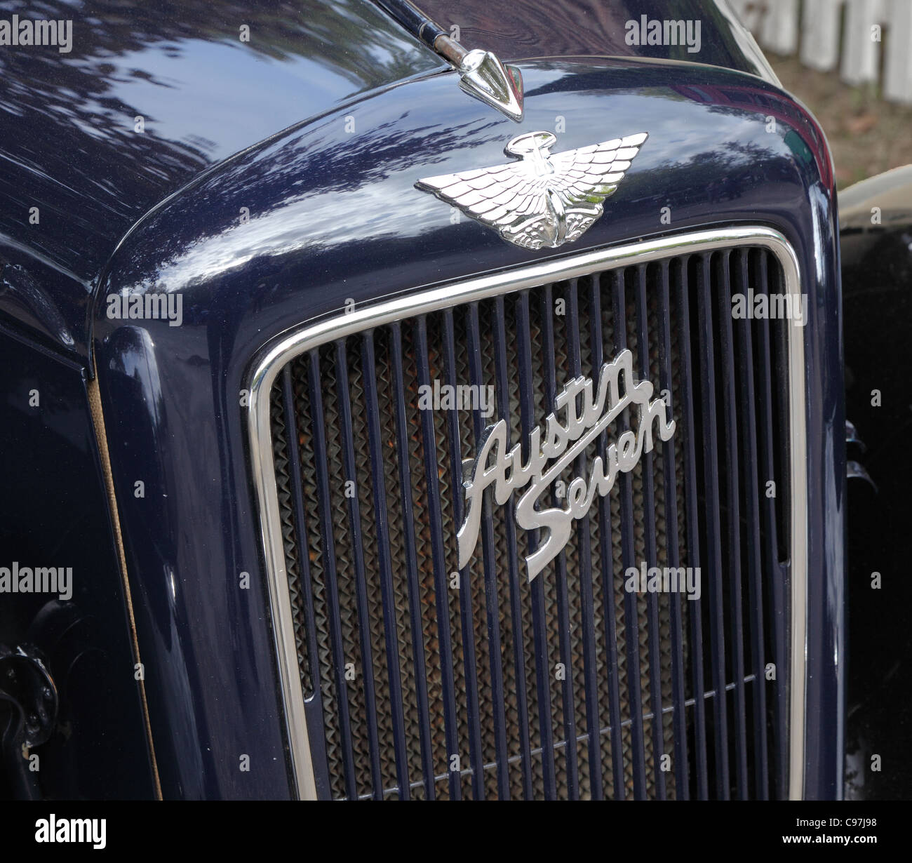 Austin Seven Insignia on radiator grill see also FY0BR4 Stock Photo - Alamy