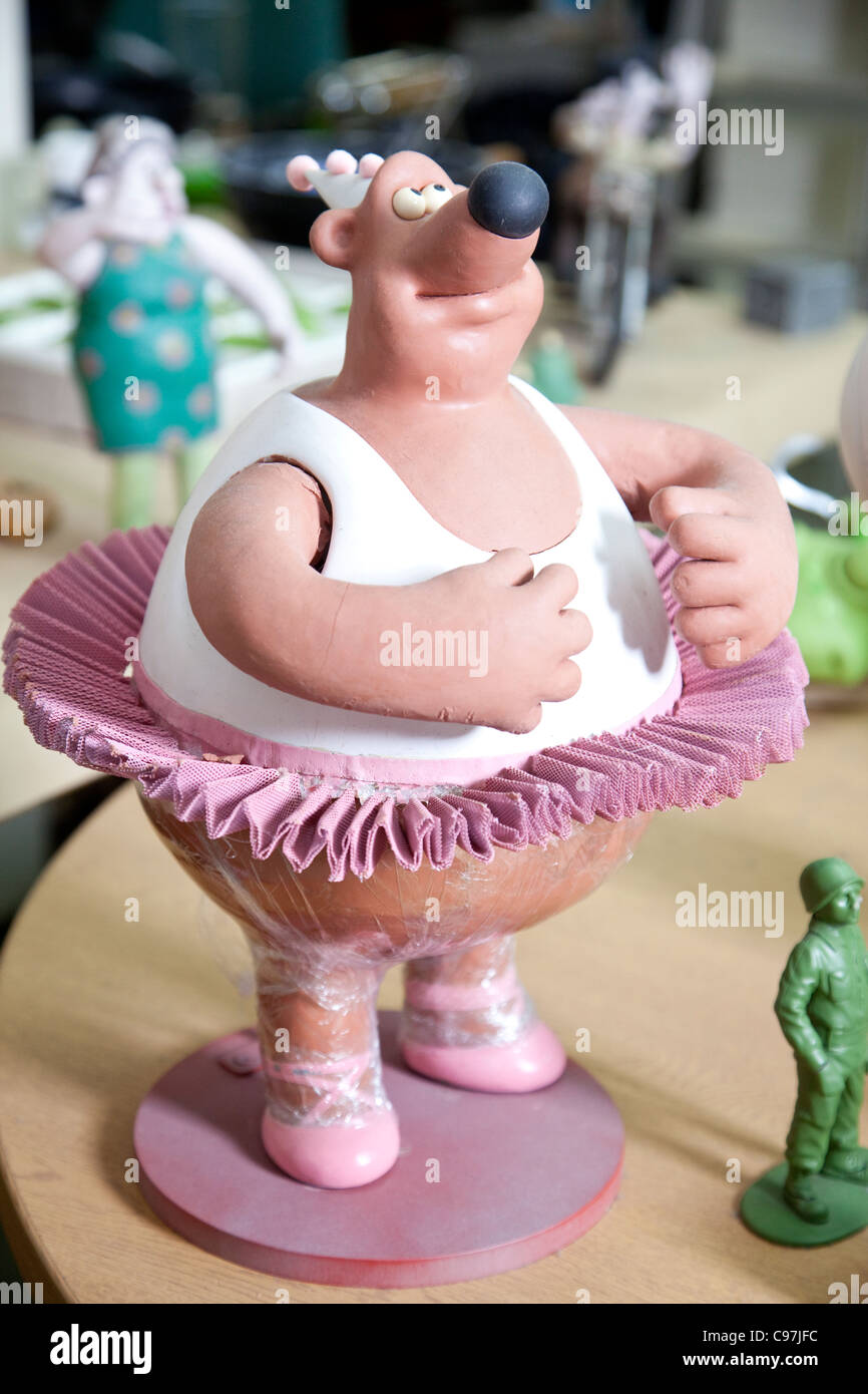 Aardman Animations characters at the Aardman Animations studio, Bristol ...