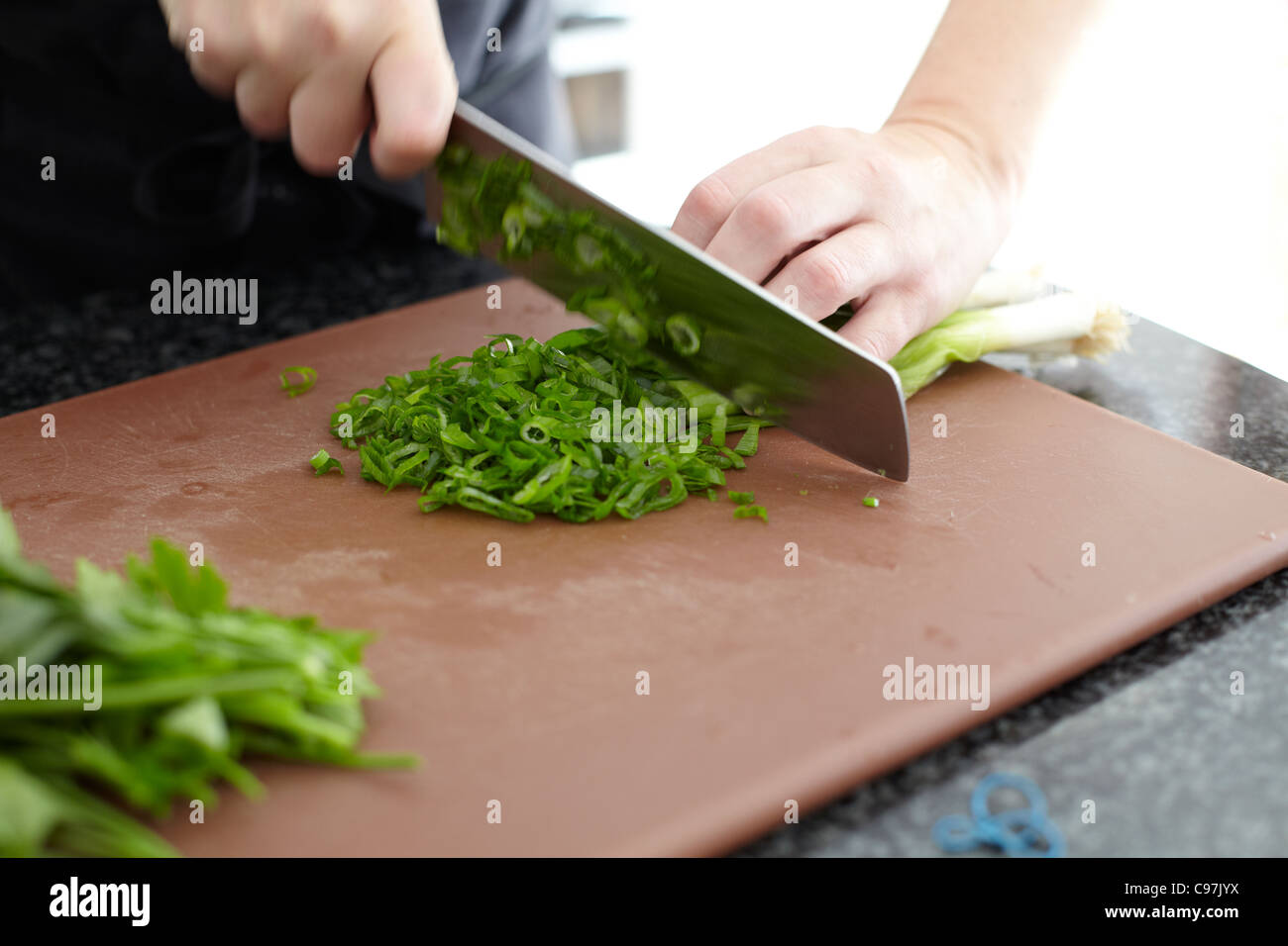Chopping the onions hi-res stock photography and images - Alamy