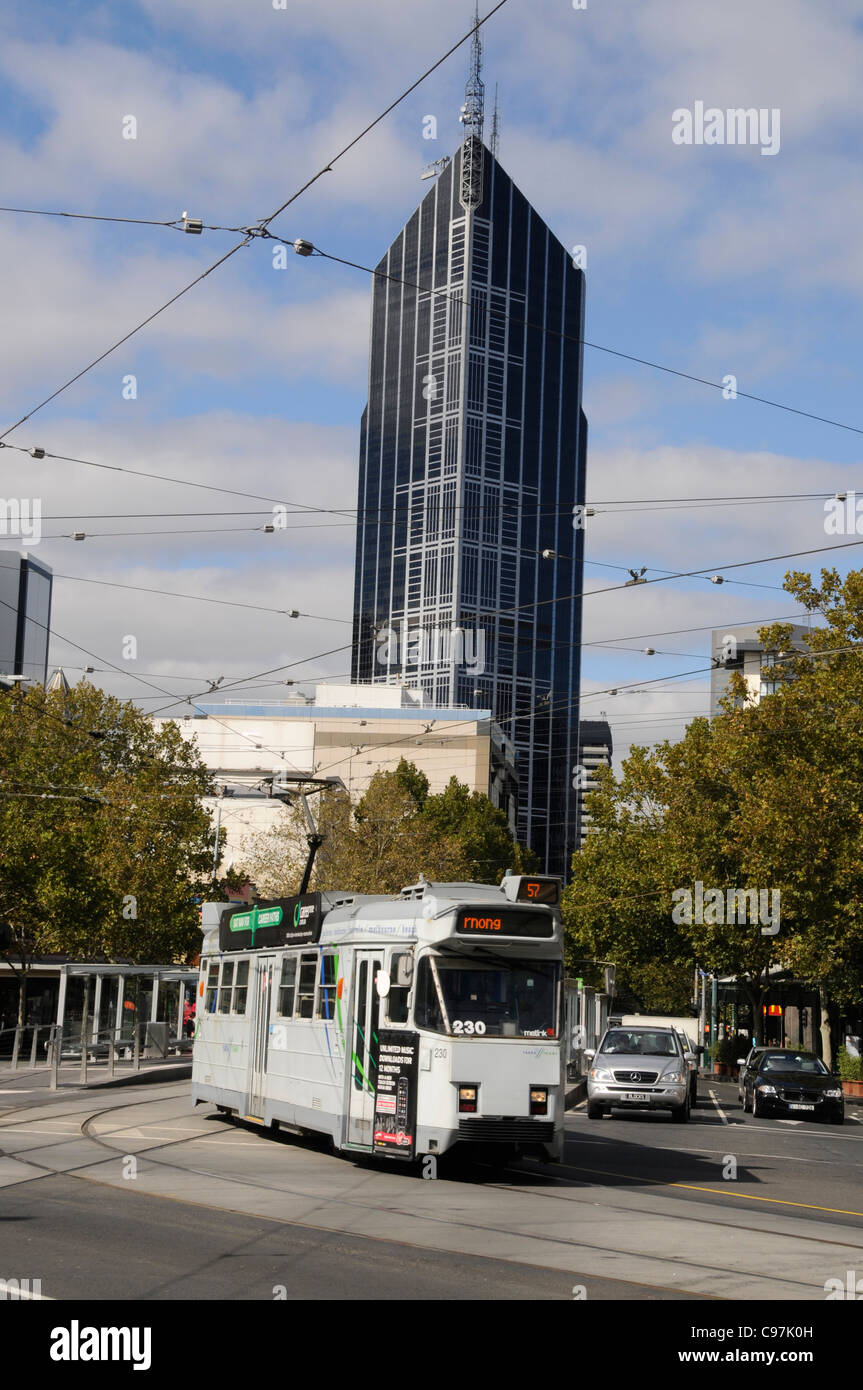 A tram operating in Melbourne, Australia. It has the biggest tram ...