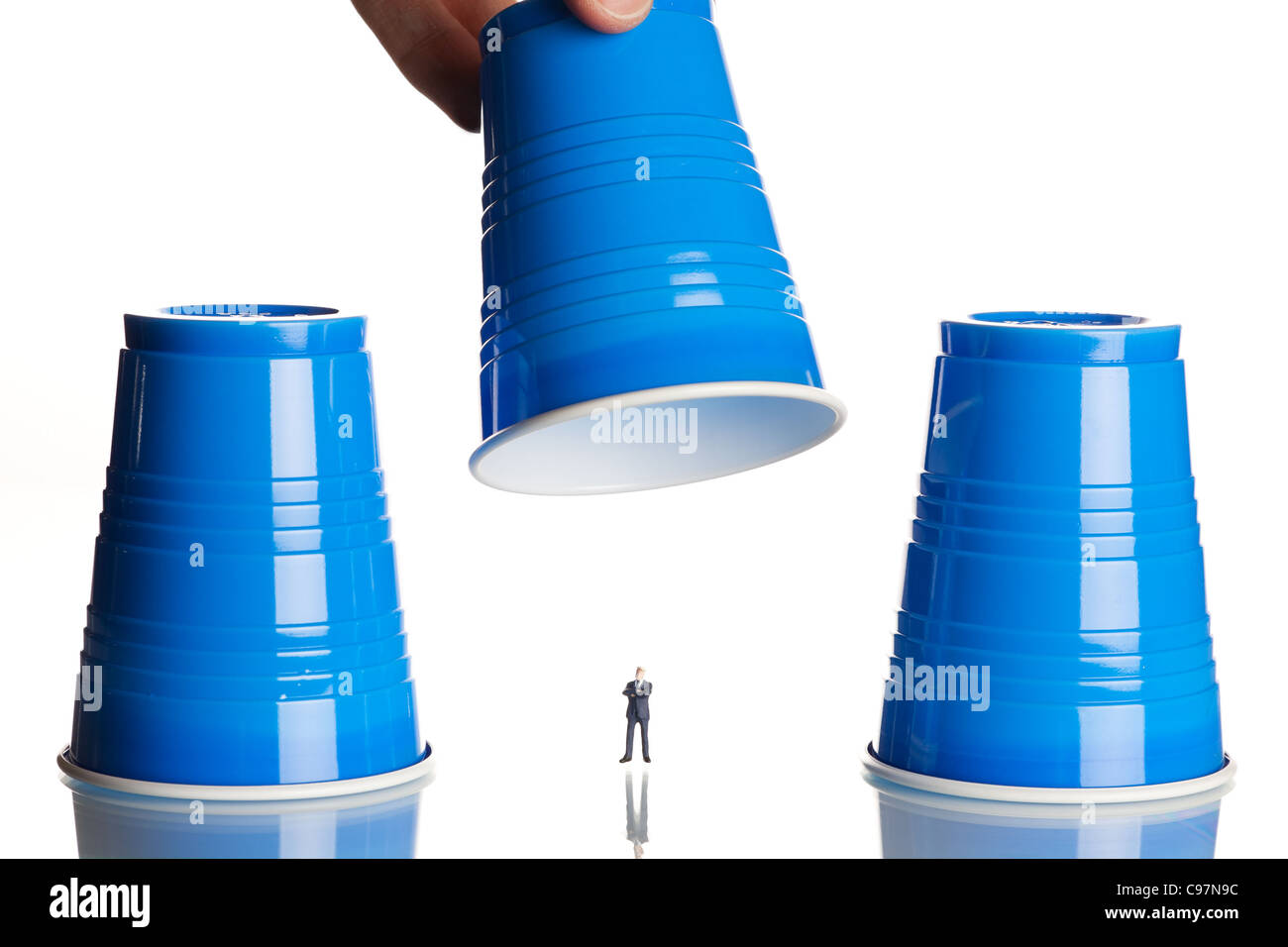 Three cups game hi-res stock photography and images - Alamy