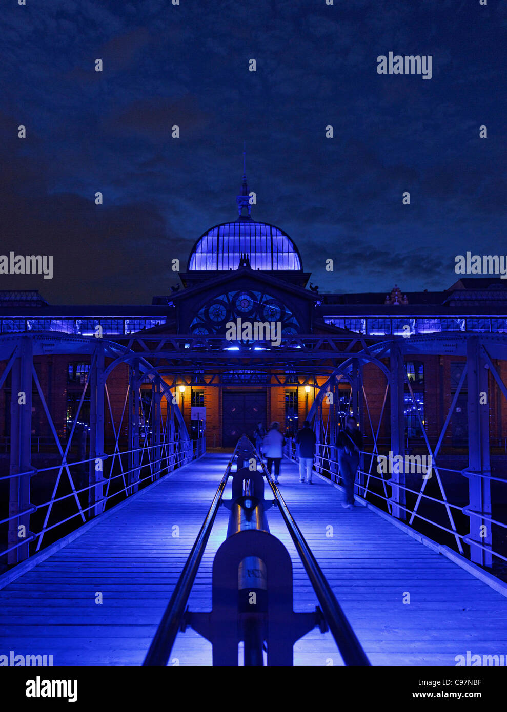 Illumination blue port of michael batz hi-res stock photography and ...