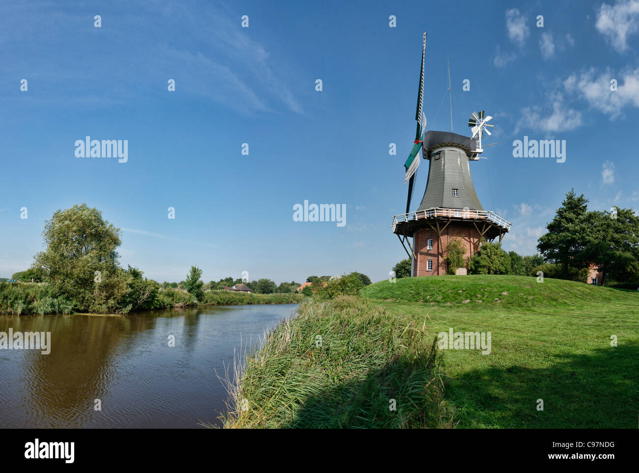 Windmill in Greetsiel, East Frisia, Lower Saxony, Germany Stock Photo ... Windmill in Greetsiel, East Frisia, Lower Saxony, Germany Stock Photo ...