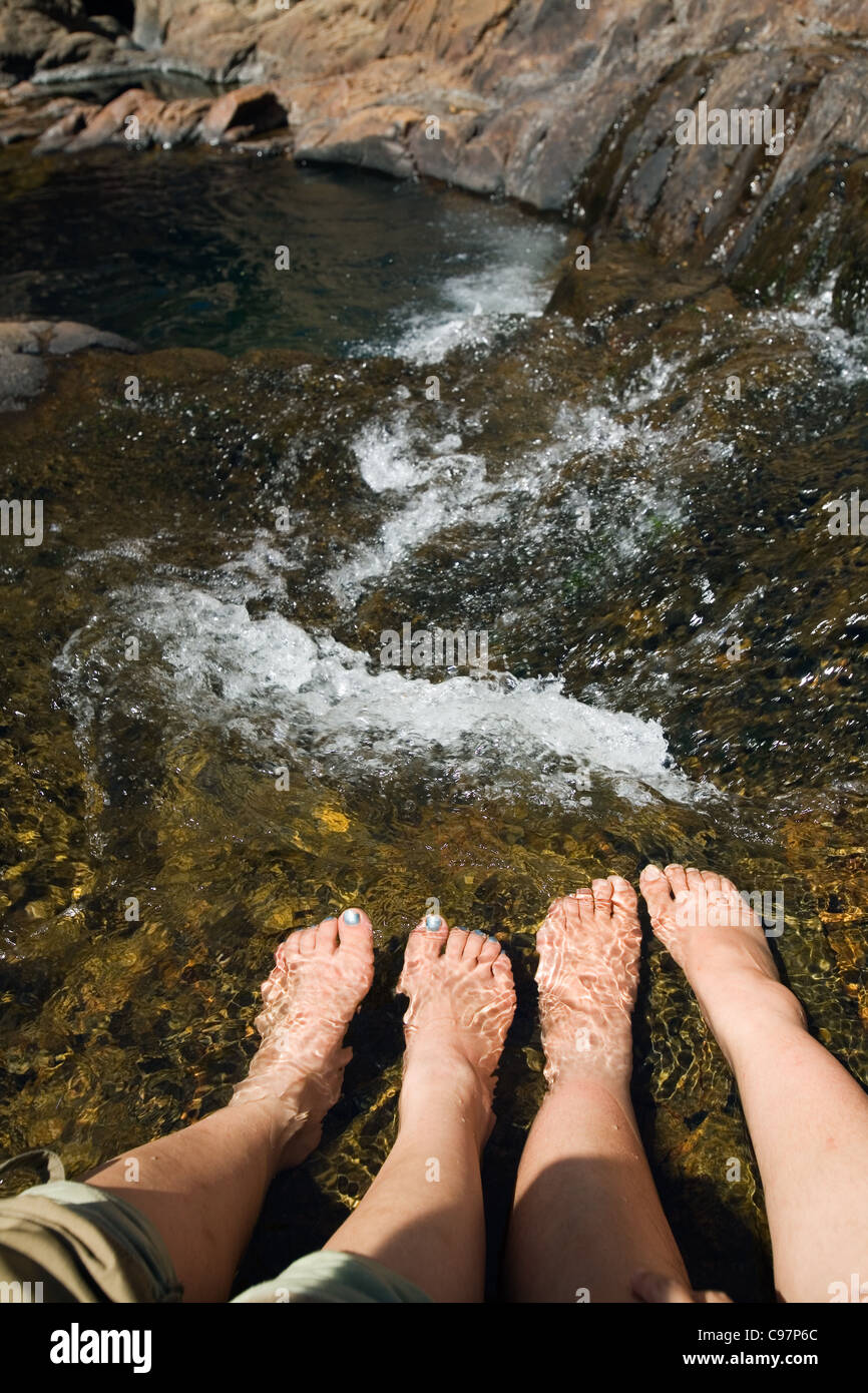 Cooling off in the freshwater stream at Maguk (Barramundi Gorge ...