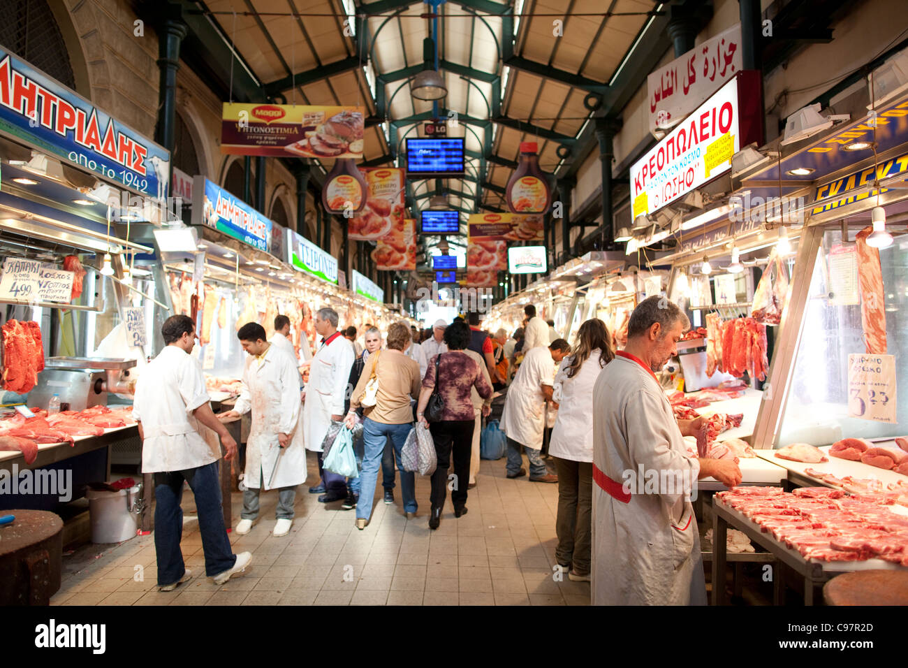Athens Central Meat Market High Resolution Stock Photography and Images ...
