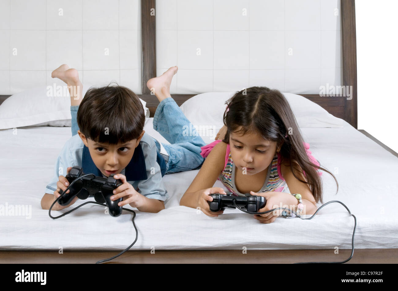 brother and sister playing Stock Photo - Alamy
