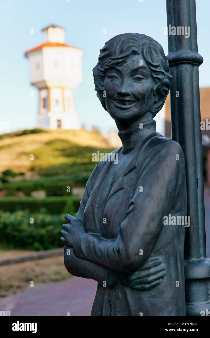 Lale Andersen Monument, Water Tower in the background, North Sea Spa ...