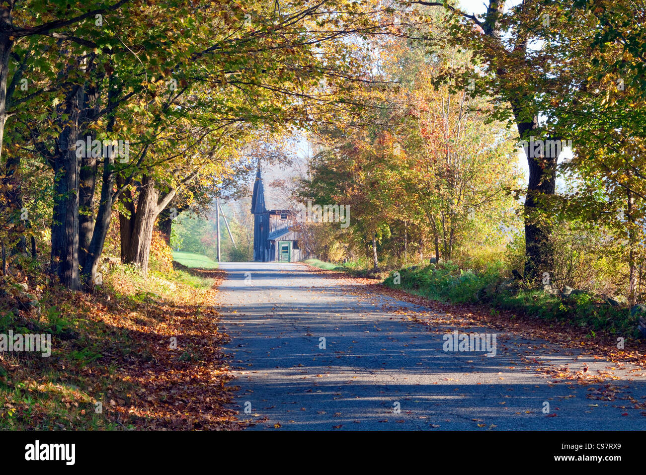 Country road on an early autumn day Stock Photo - Alamy