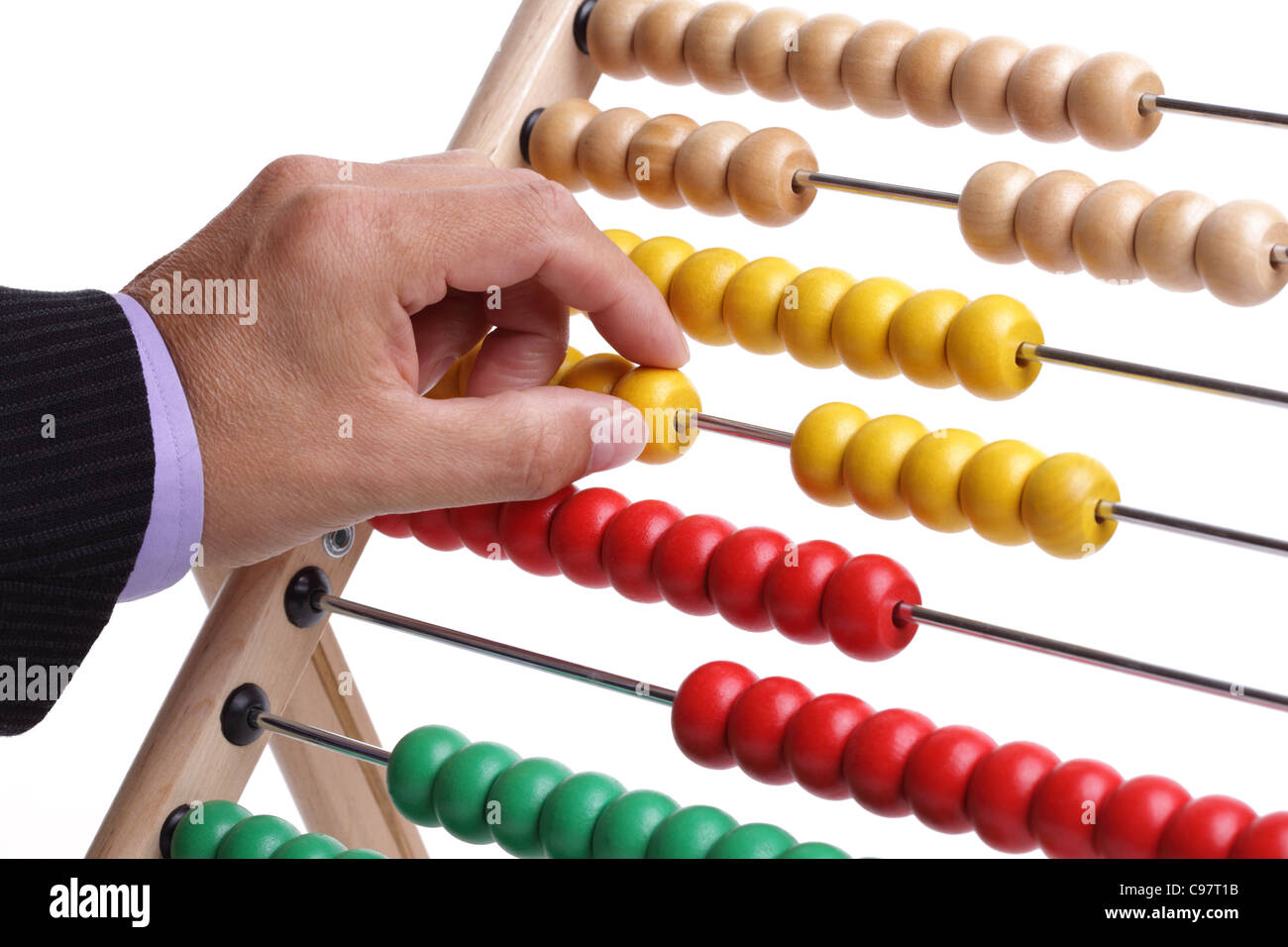 Calculating with an abacus Stock Photo - Alamy