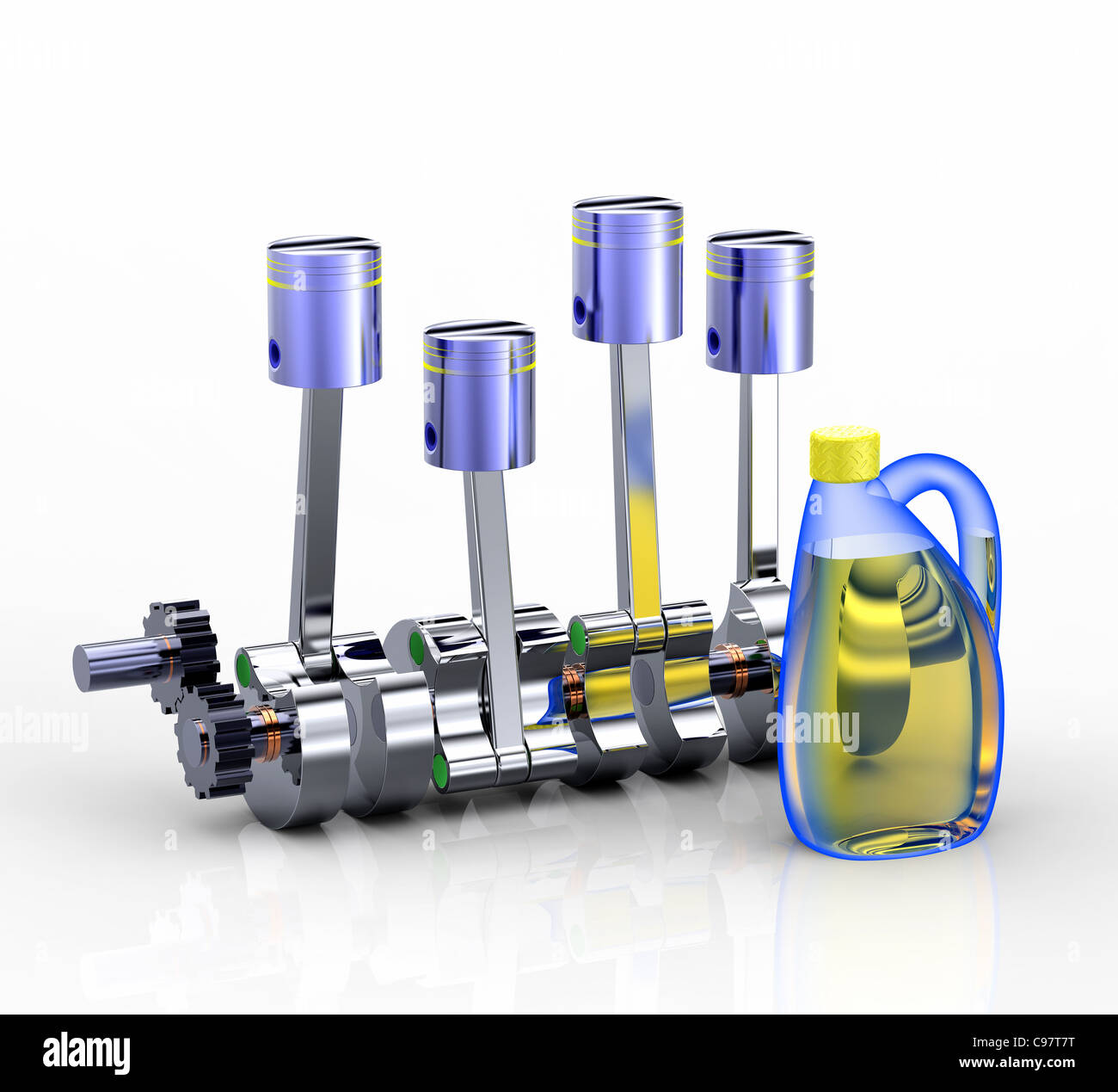 Mechanism Of The Internal Combustion Engine High Resolution Stock ...