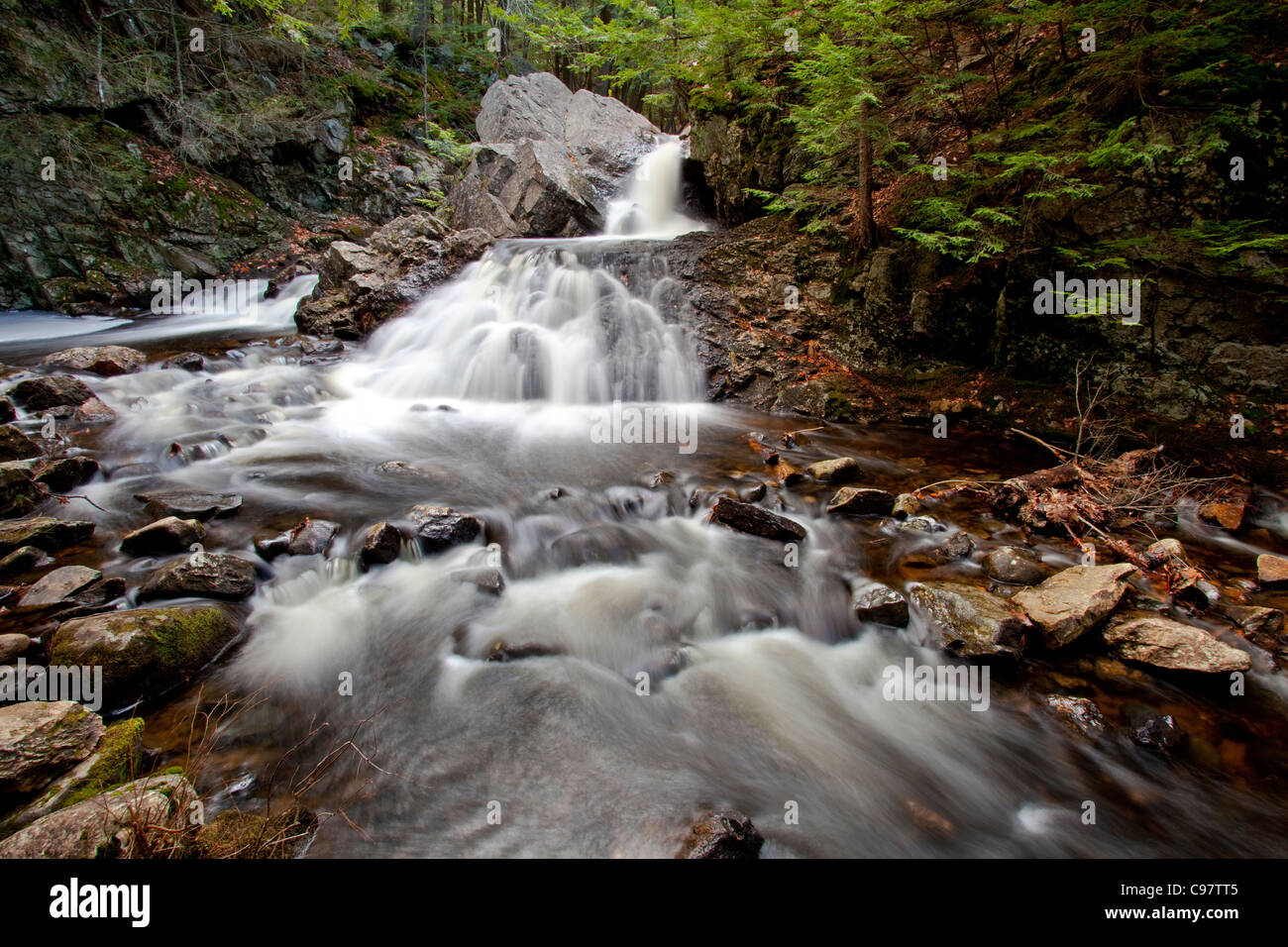 Waterfall at Bears Den on the Middle Branch of the Swift River Stock ...