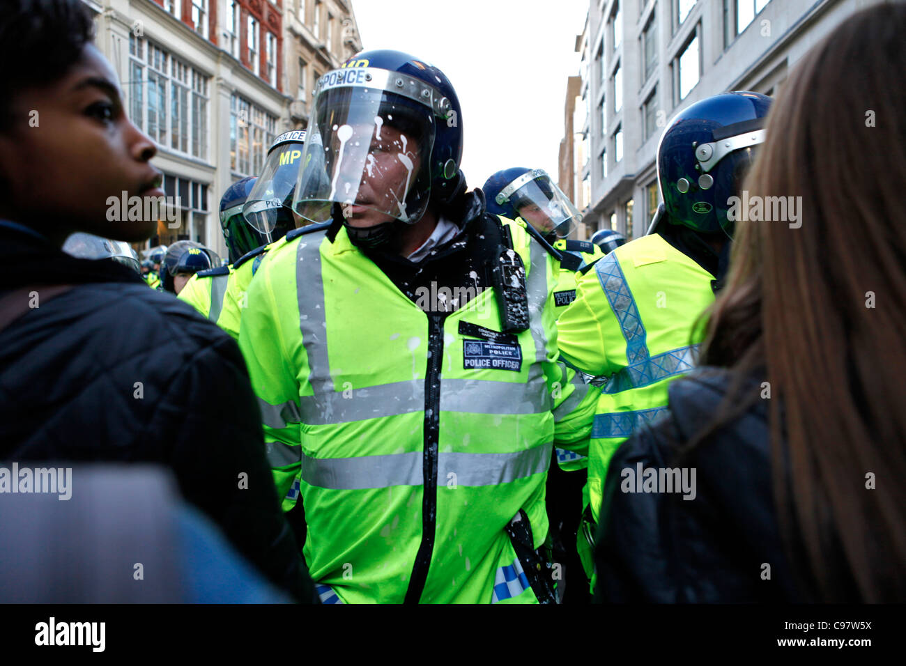 Riot police covered in paint hi-res stock photography and images - Alamy