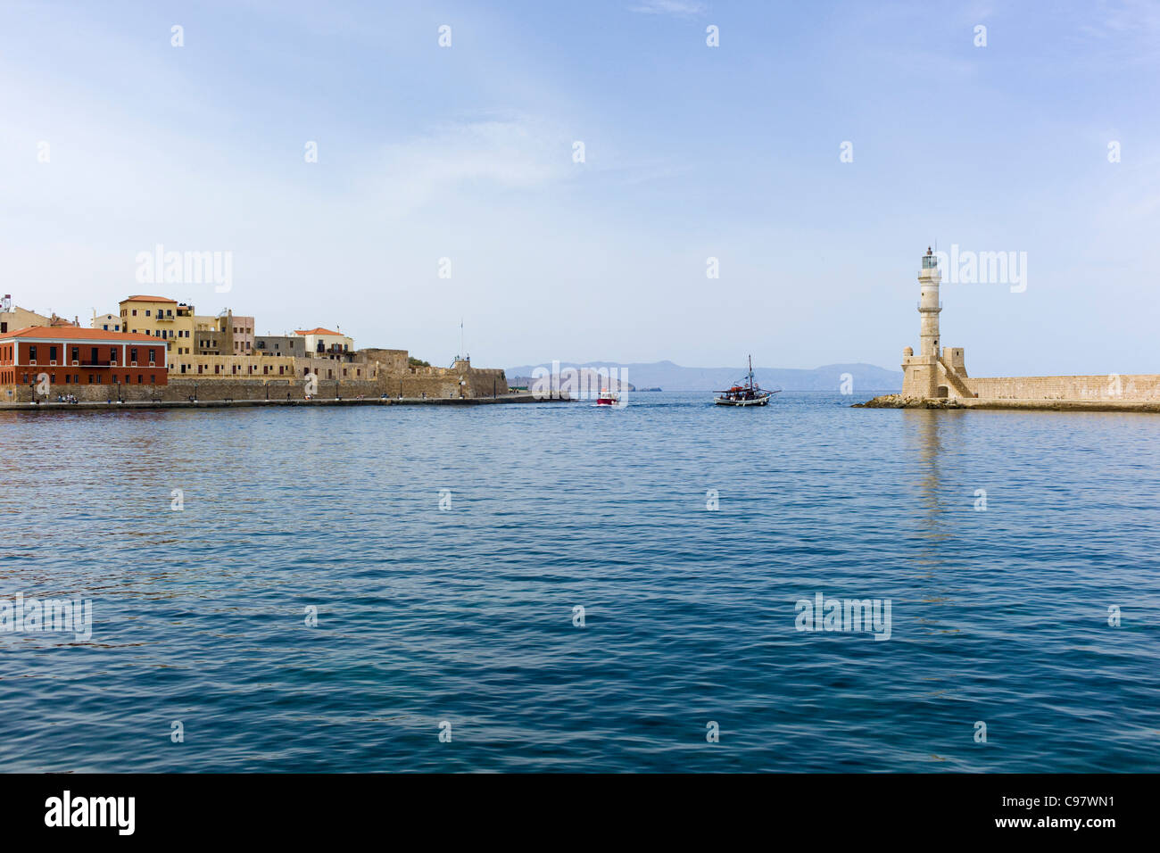 Venetian Harbour, Hania, Chania, Crete, Greece, Europe Stock Photo - Alamy