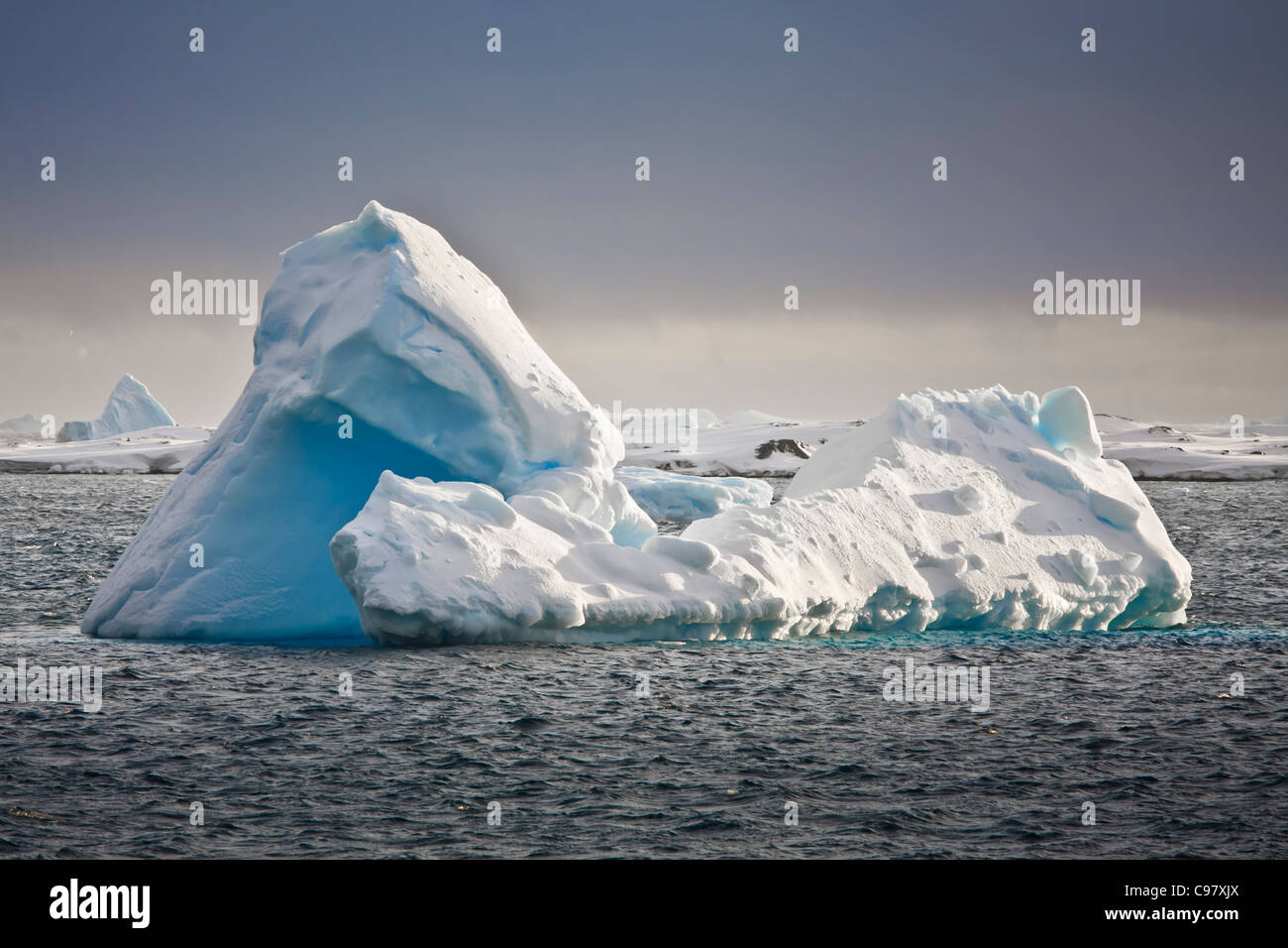 Antarctic iceberg in the snow Stock Photo - Alamy