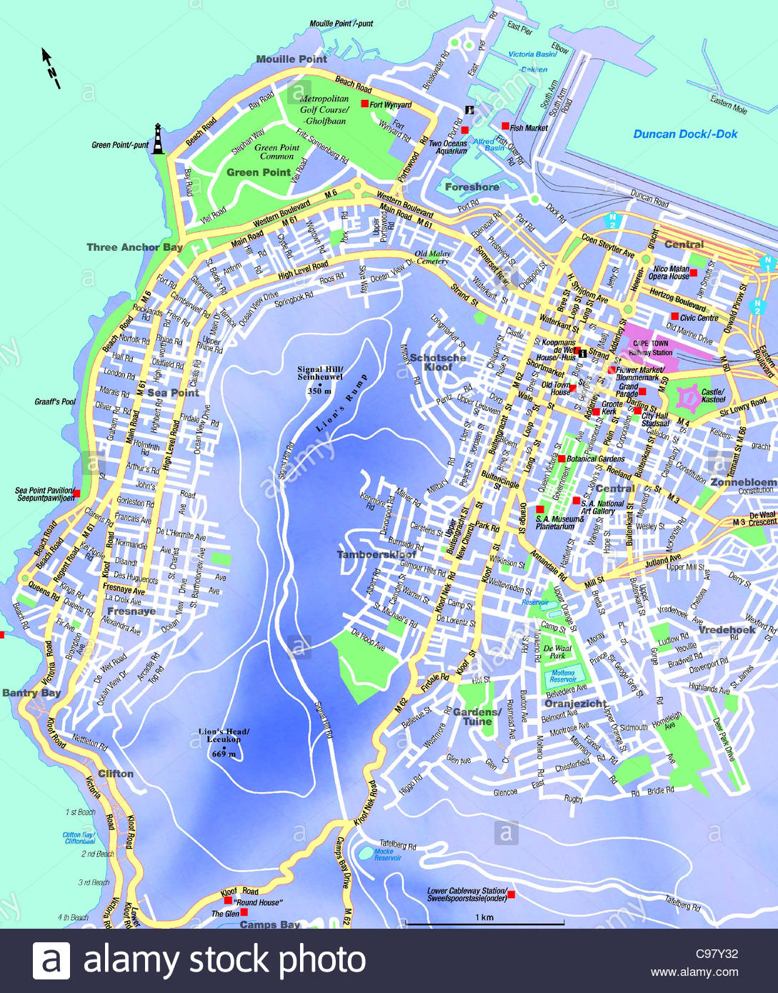 Cape Town Map Stock Photos & Cape Town Map Stock Images - Alamy