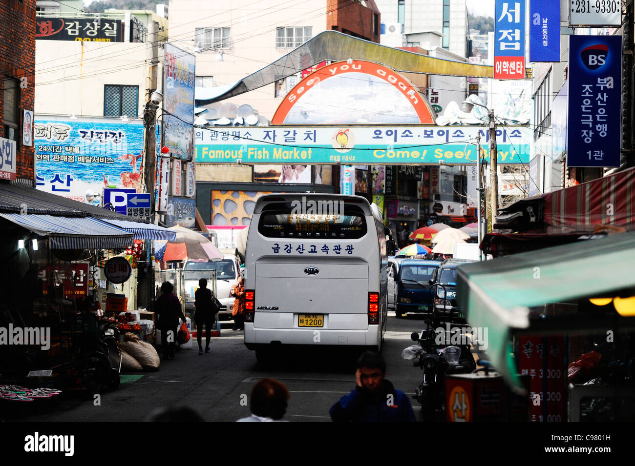A busy street with traffic in Busan, South Korea Stock Photo - Alamy