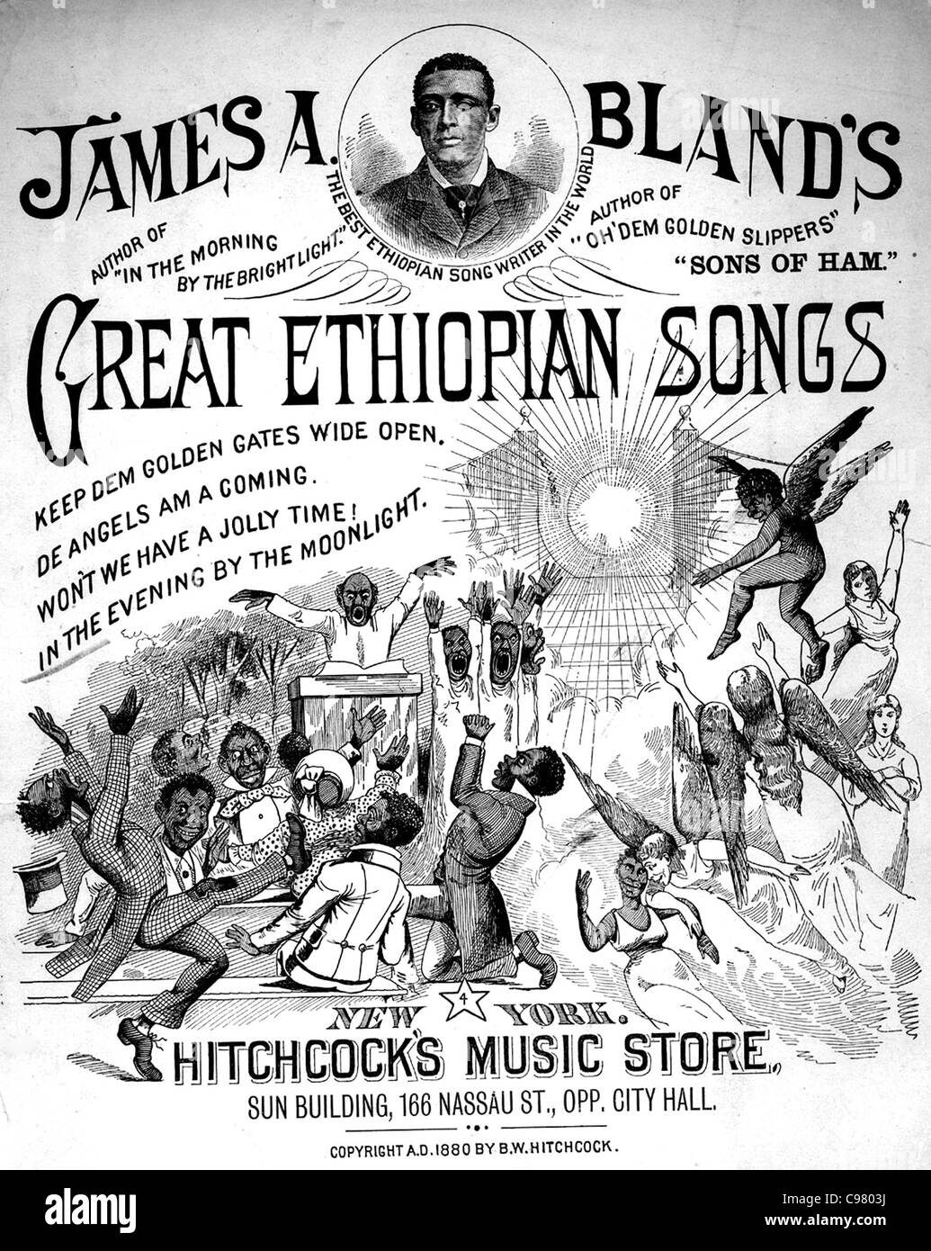 JAMES BLAND aka Jimmy Bland (1854-1911) Afro-American musician. Sheet ...