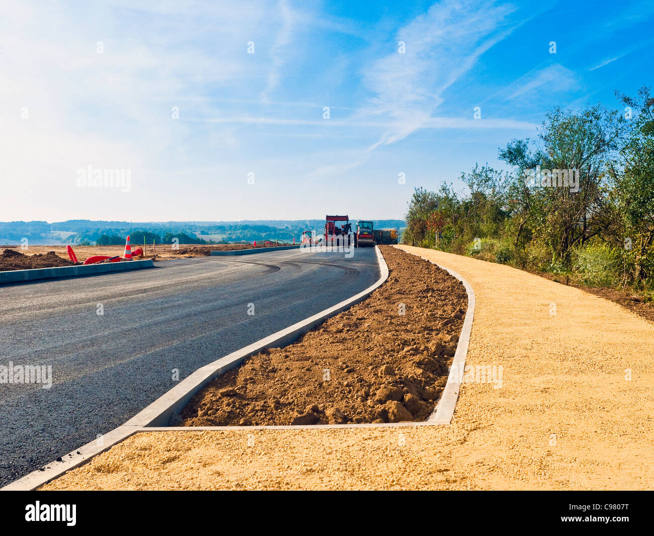 Road construction france hi-res stock photography and images - Alamy