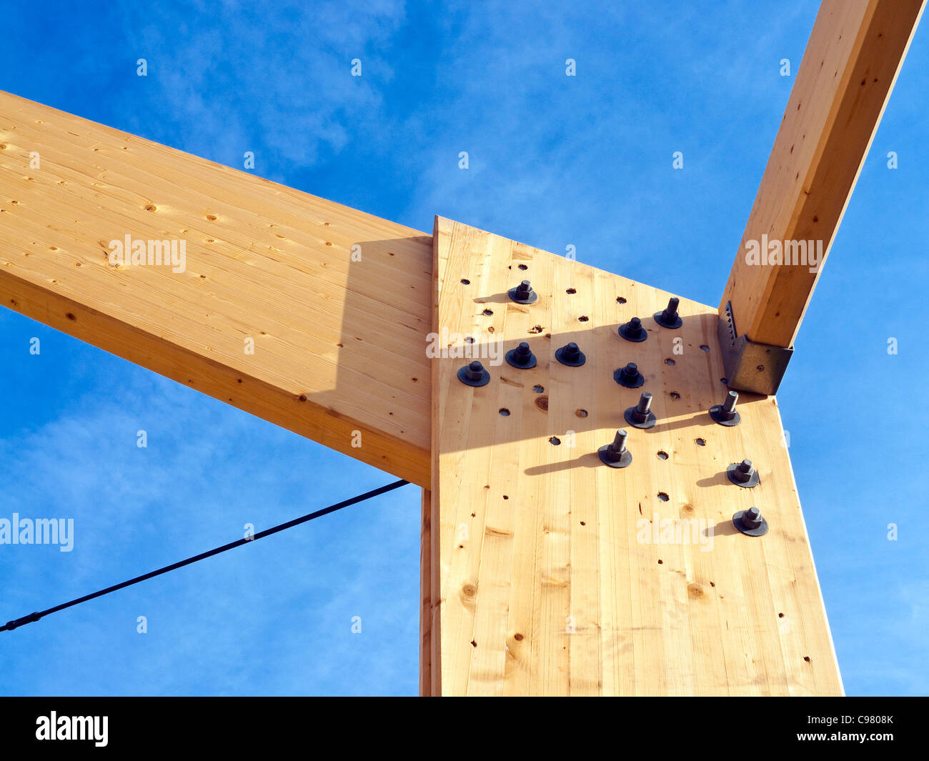 New modern timber unit building construction - France Stock Photo - Alamy