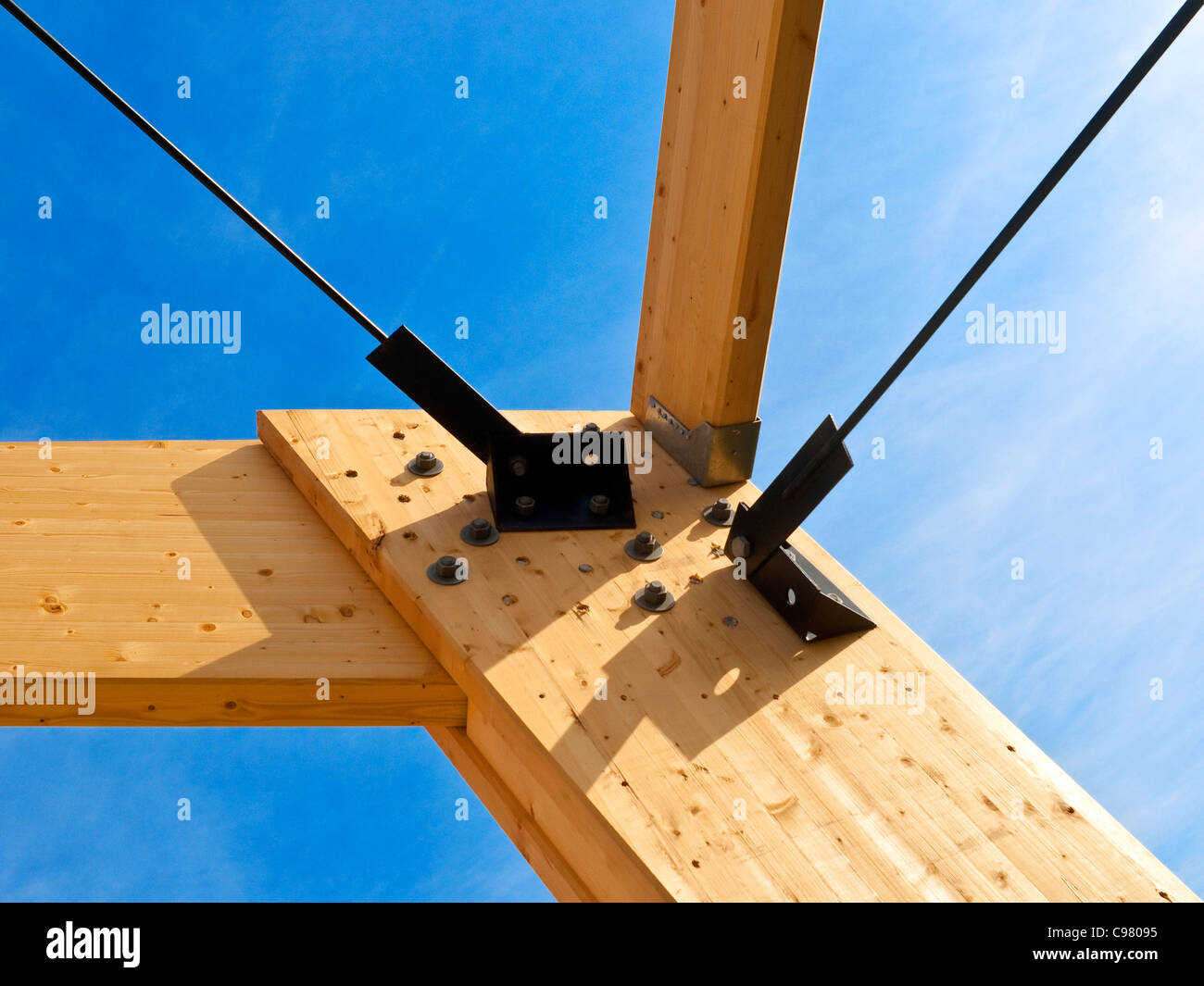 New modern timber unit building construction - France Stock Photo - Alamy