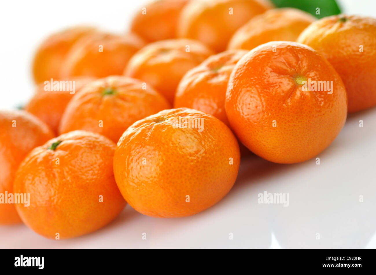 Mandarins , close up on a white background Stock Photo - Alamy