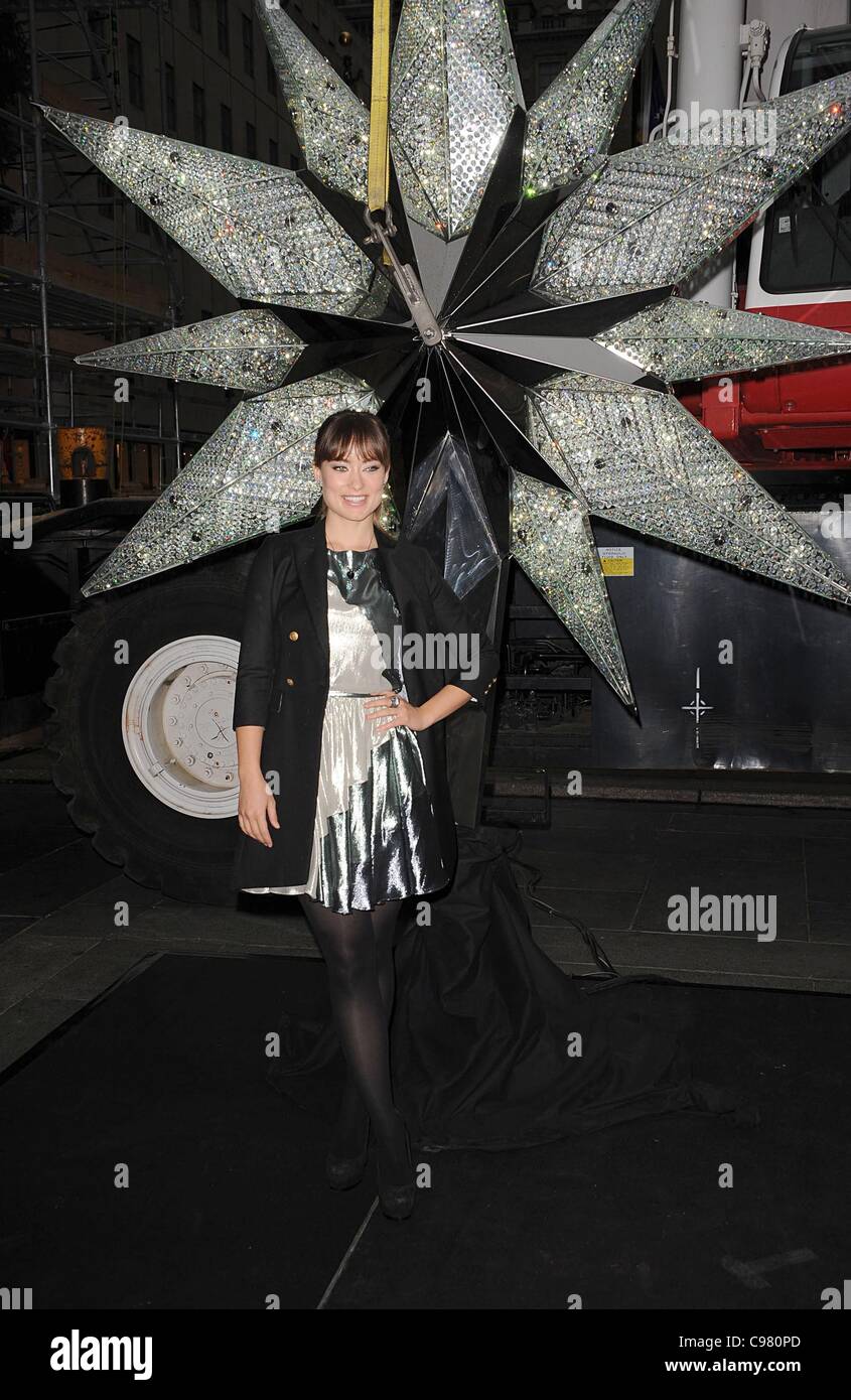 Olivia Wilde at a public appearance for Unveiling of Rockefeller Center ...
