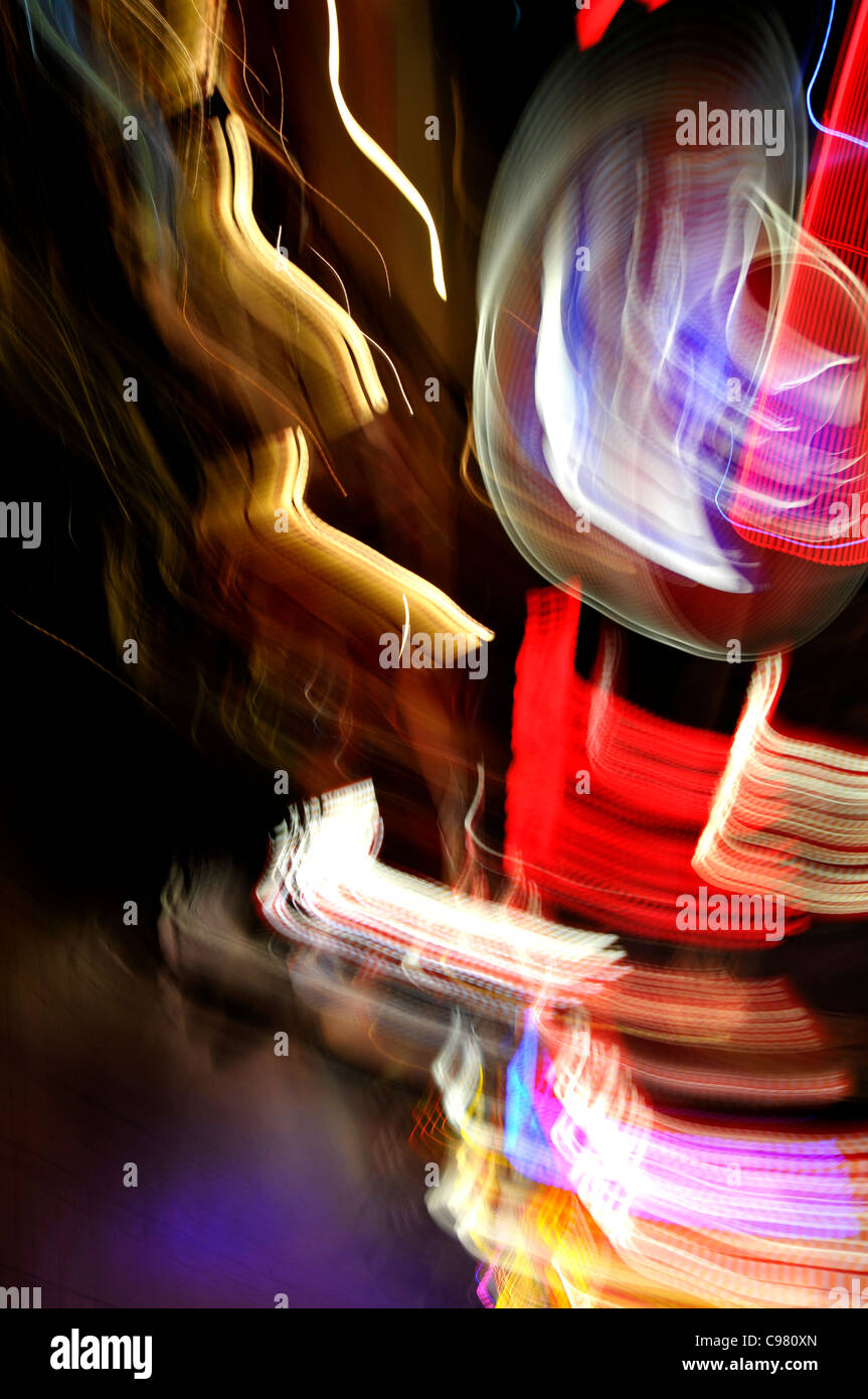 St. Pauli Reeperbahn, red-light district, at night, dynamic driving ...