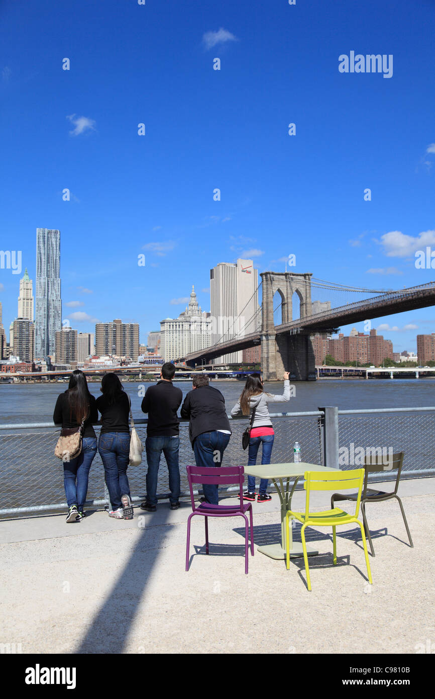 Brooklyn Bridge Park, Pier 1, Brooklyn, New York City, USA Stock Photo ...