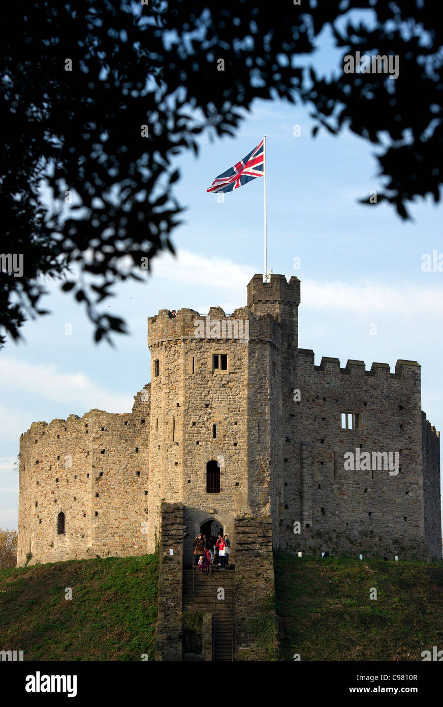 A general view showing Cardiff Castle in Cardiff, Wales Stock Photo - Alamy