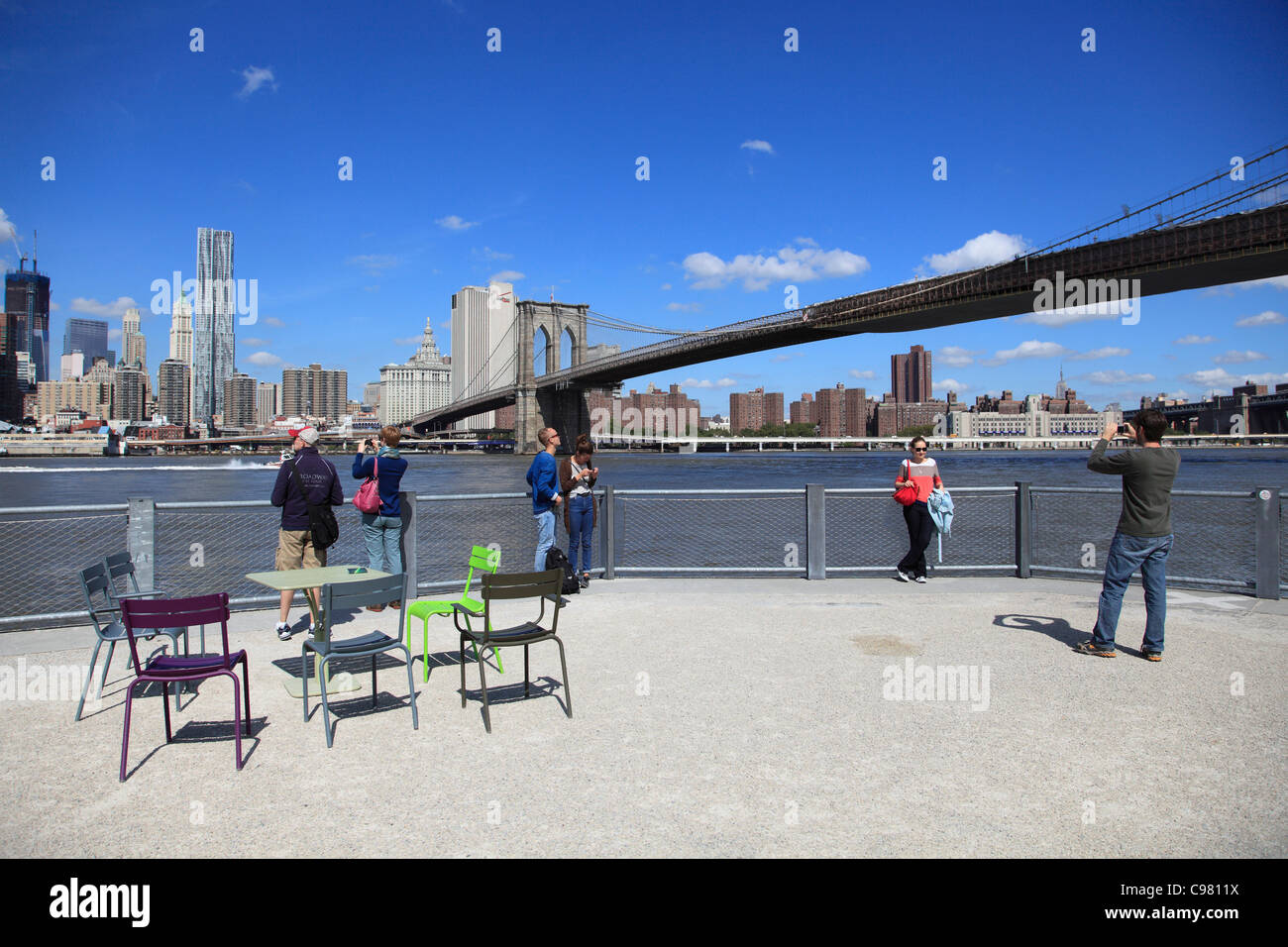 Brooklyn Bridge Park, Pier 1, Brooklyn, New York City, USA Stock Photo ...
