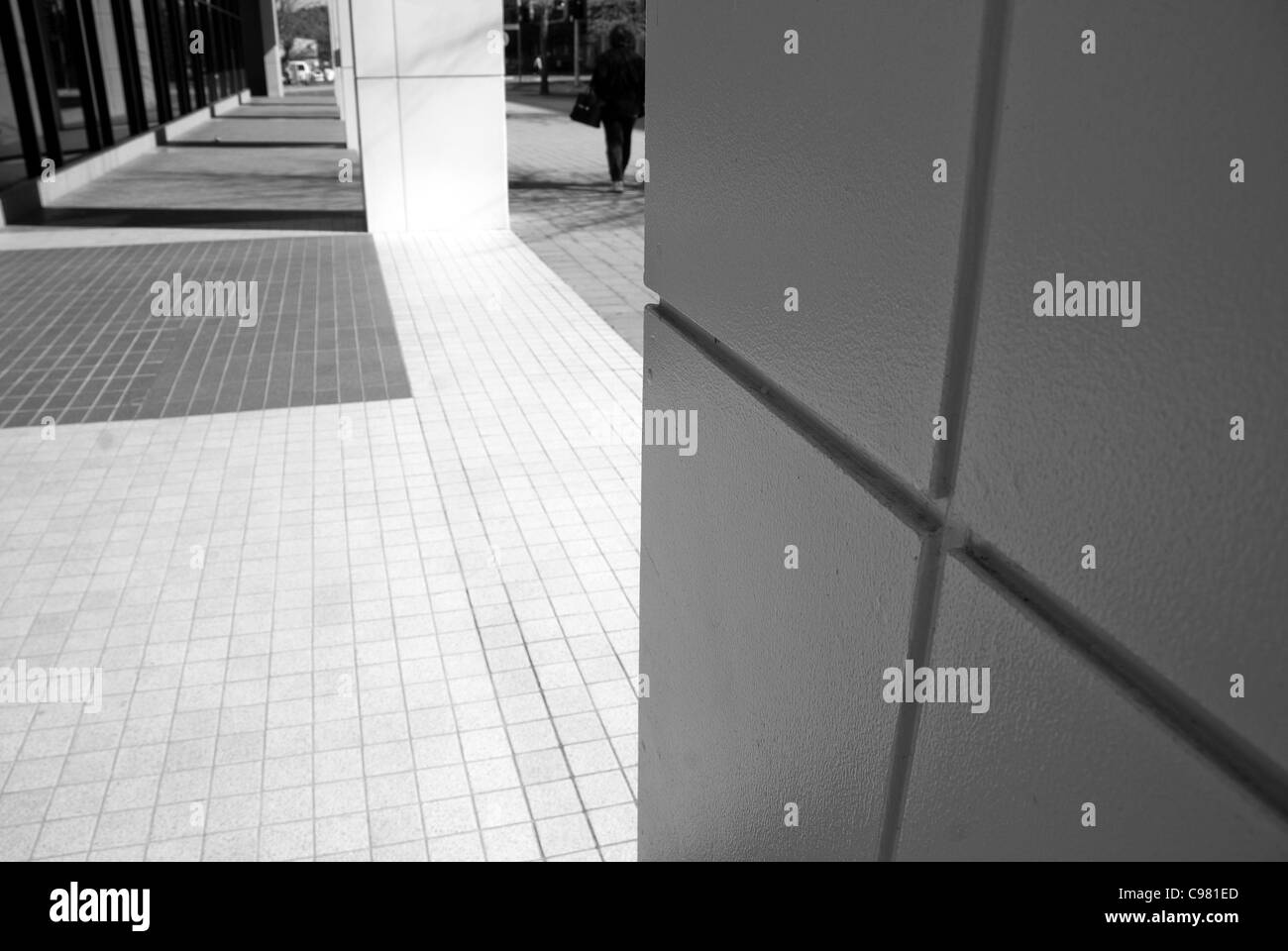 Picture taken of an exterior of a building, a minimalist conceptual ...