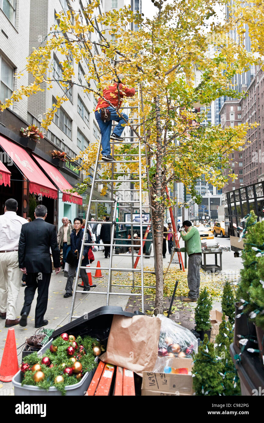 Installing lights at street hi-res stock photography and images - Alamy