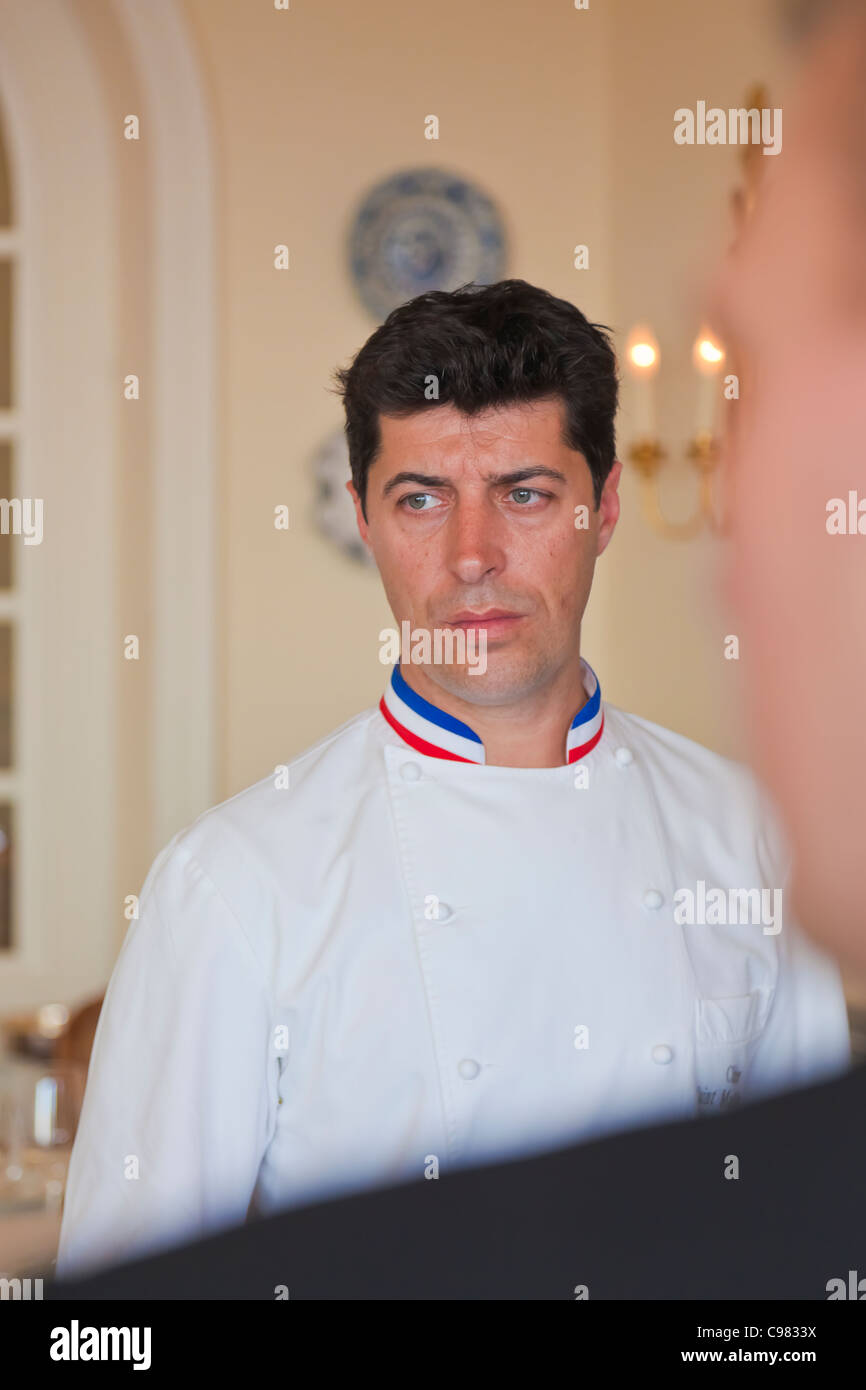 Portrait of the Chef, Yannick Franques a look of concentration ...