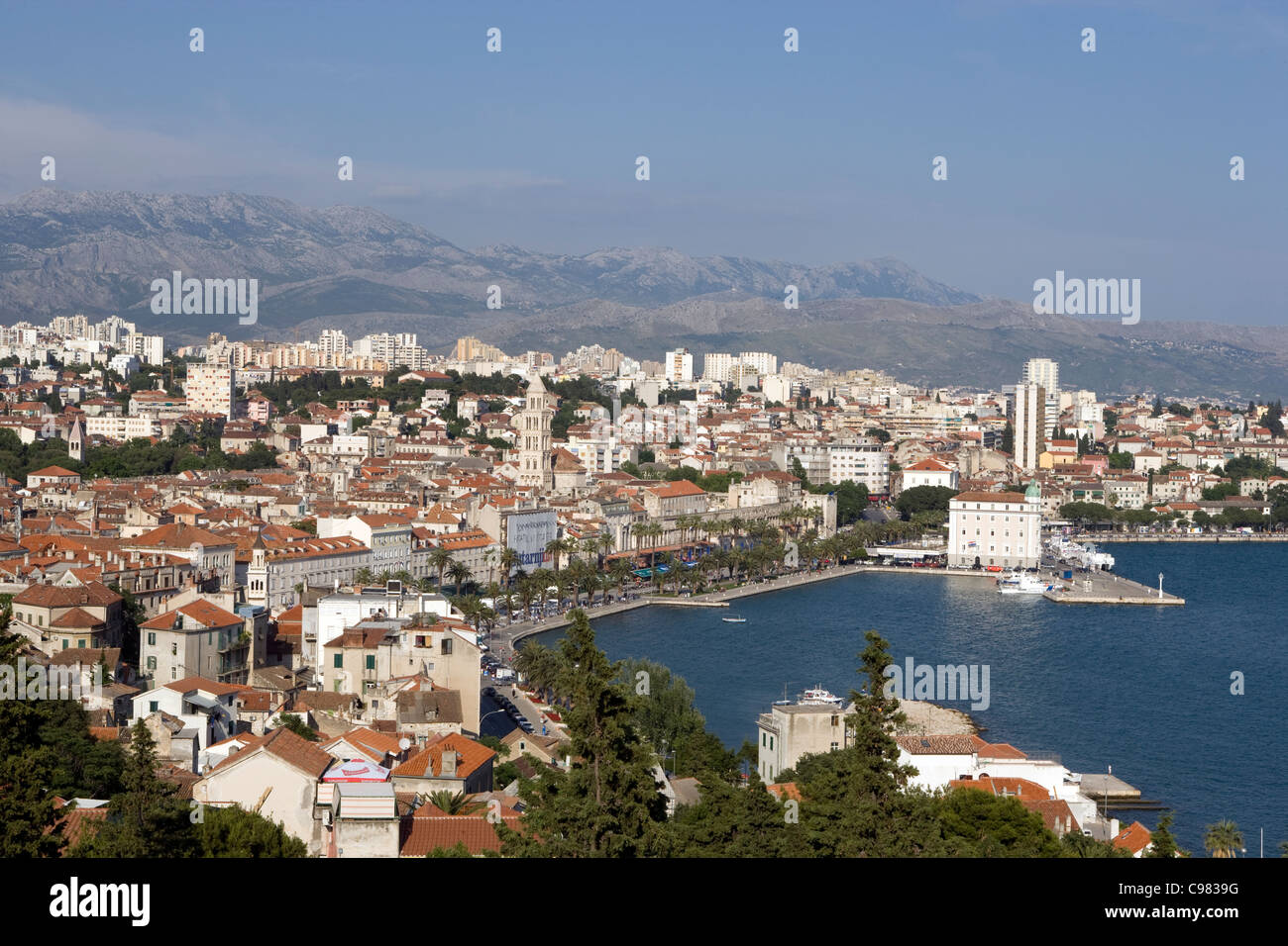 Split: view of city from Marjan Hill Stock Photo - Alamy