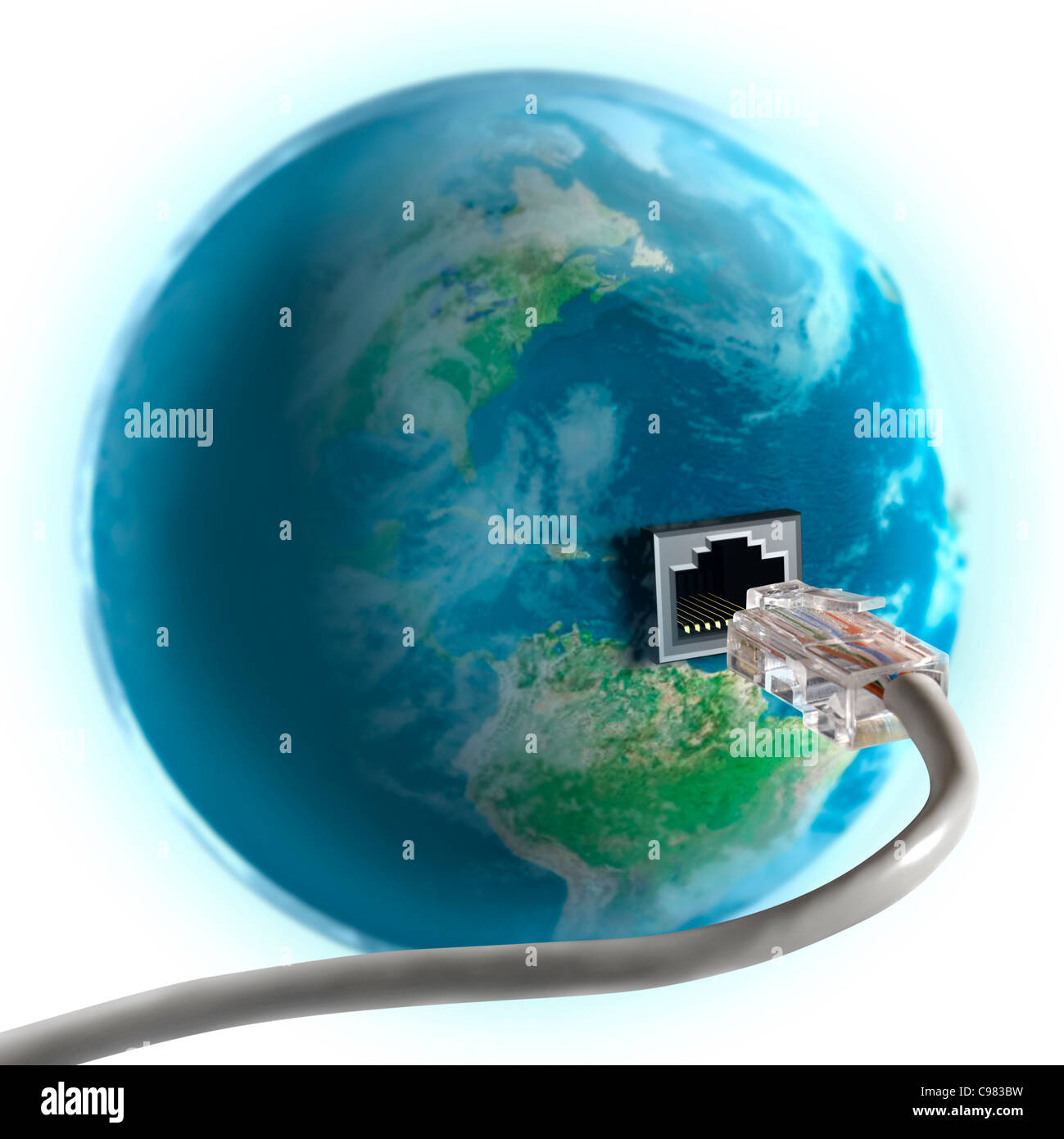 World earth www web wide internet communications abstract hi-res stock ...