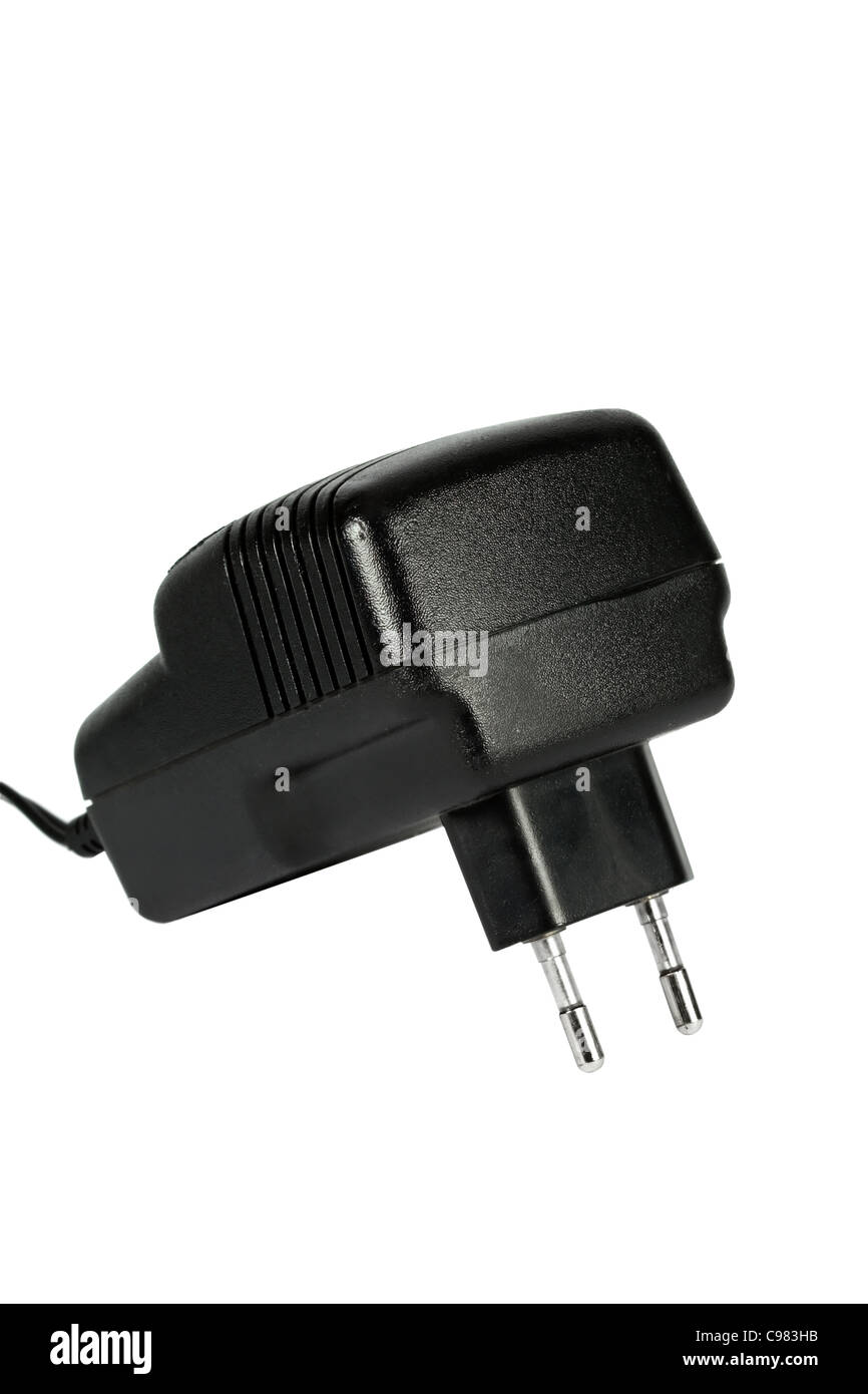 Electric power adapter, isolated on white background Stock Photo - Alamy