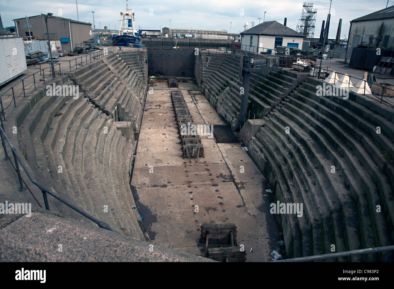 peterhead dry dock scotland Stock Photo - Alamy