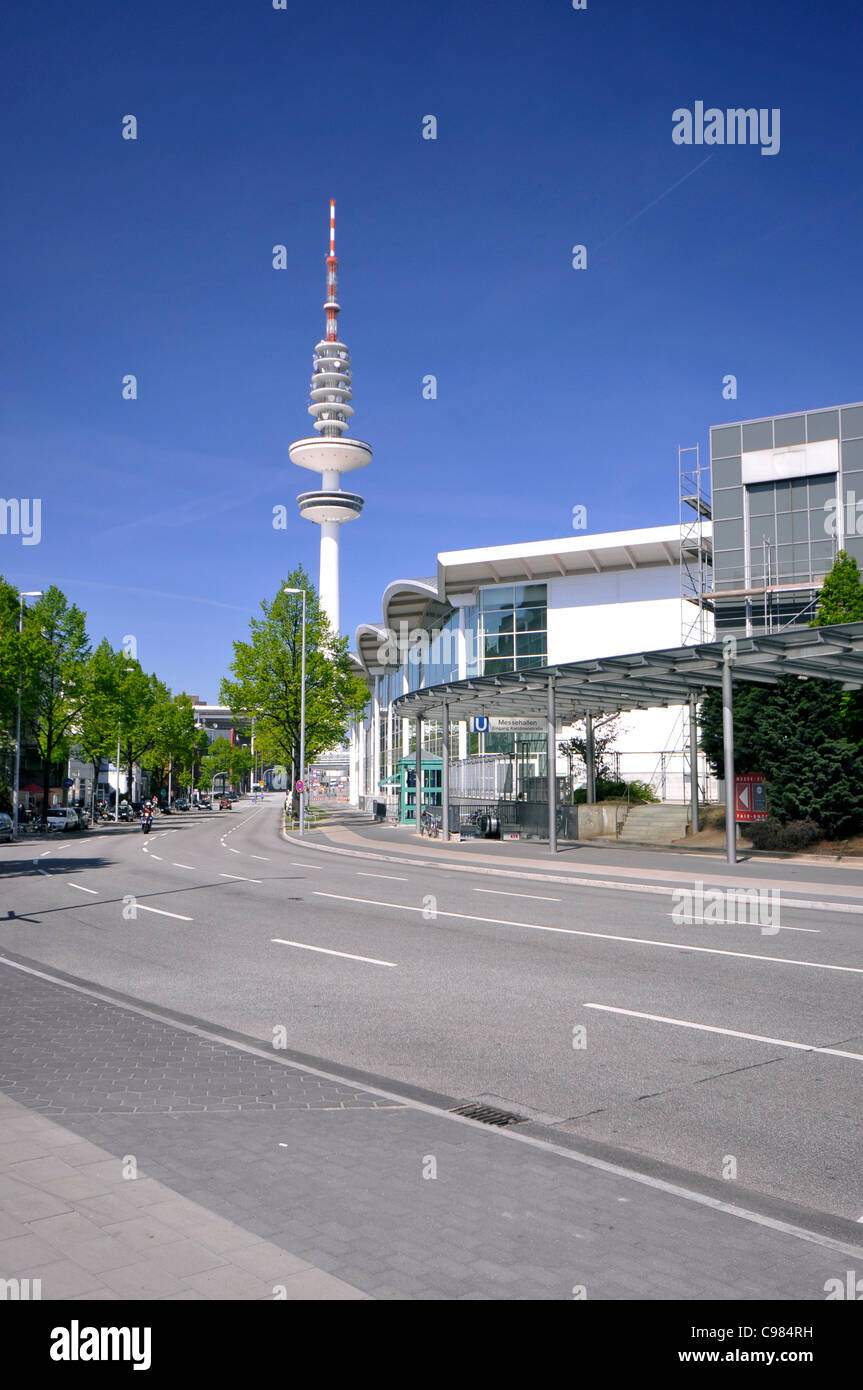 New buildings at Messe-Hamburg Fair Site with Communications Tower ...