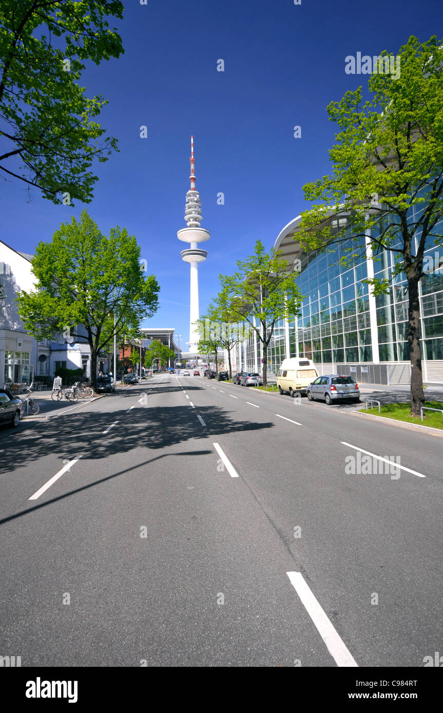New buildings at Messe-Hamburg Fair Site with Communications Tower ...