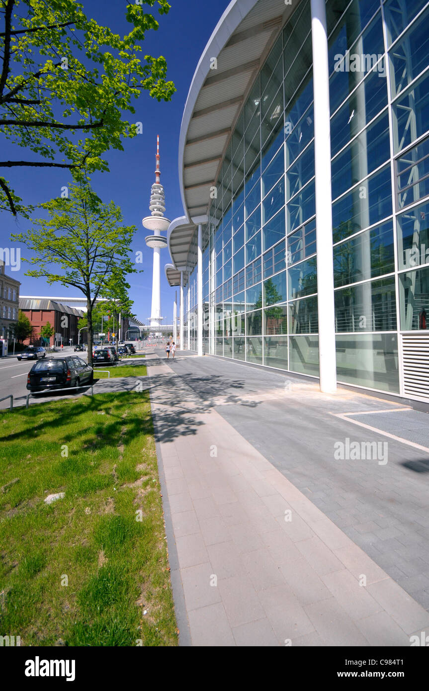 New buildings at Messe-Hamburg Fair Site with Communications Tower ...