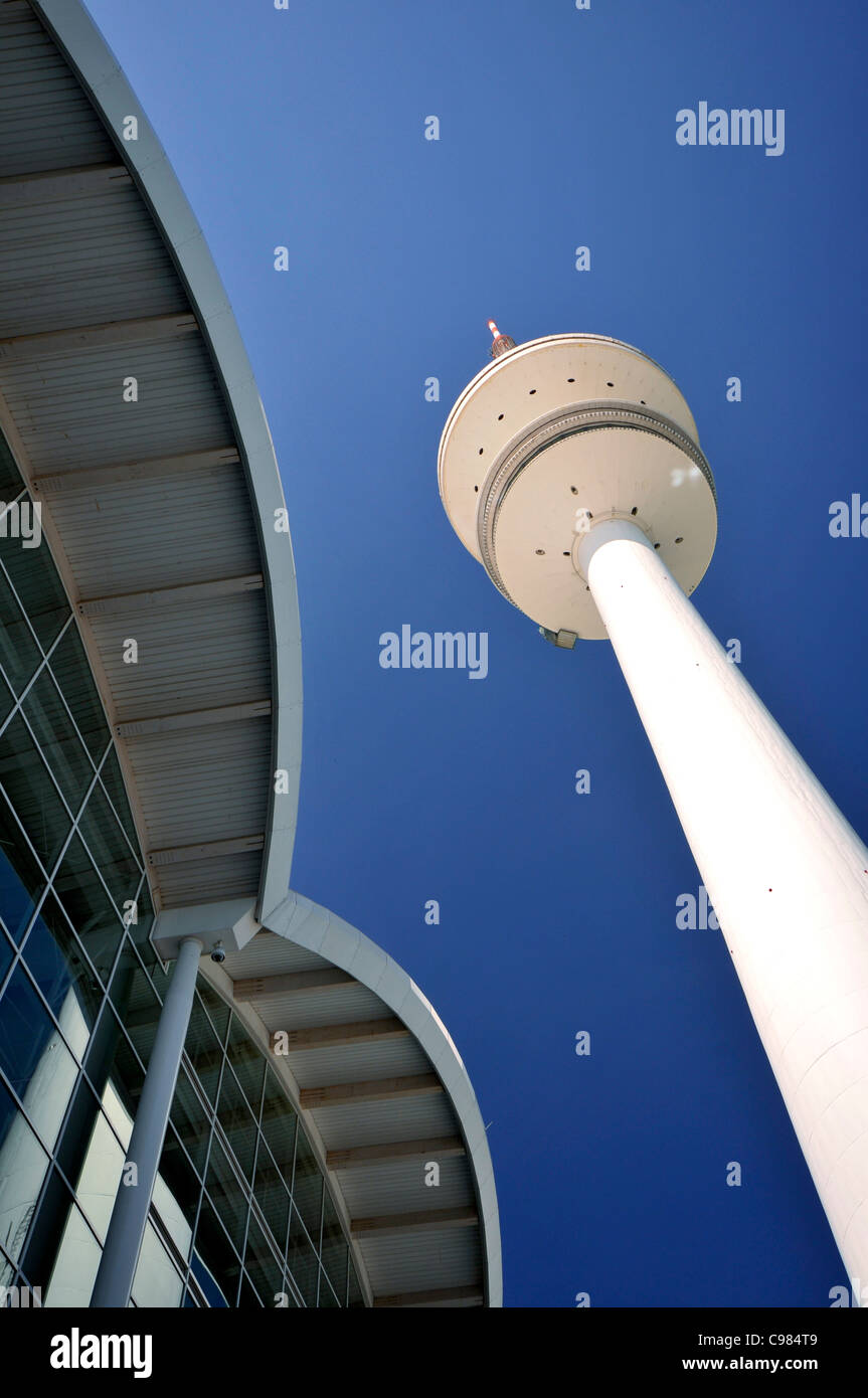 New buildings at Messe-Hamburg Fair Site with Communications Tower ...