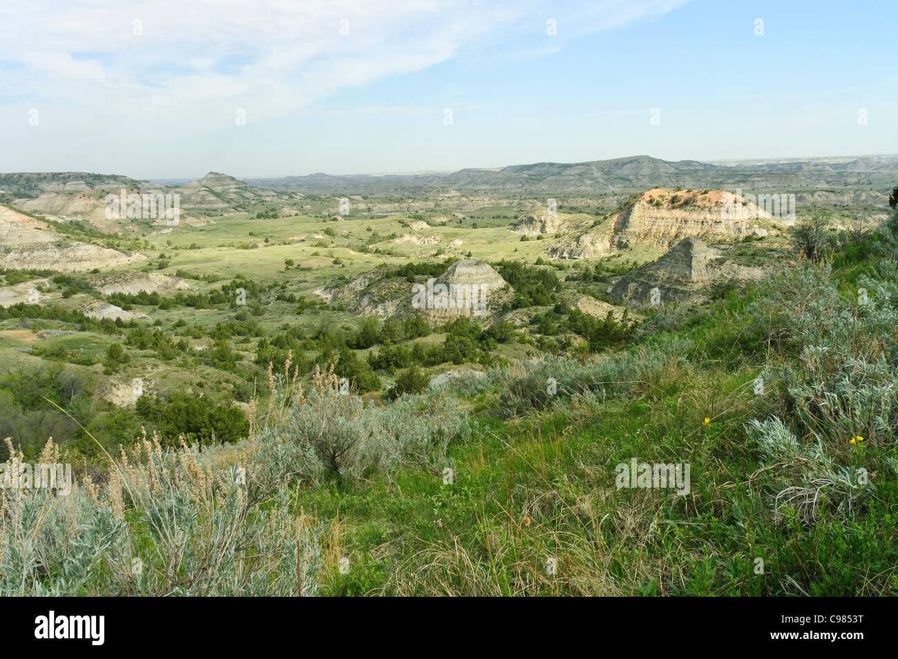 Painted Canyon at Theodore Roosevelt National Park, North Dakota, USA ...