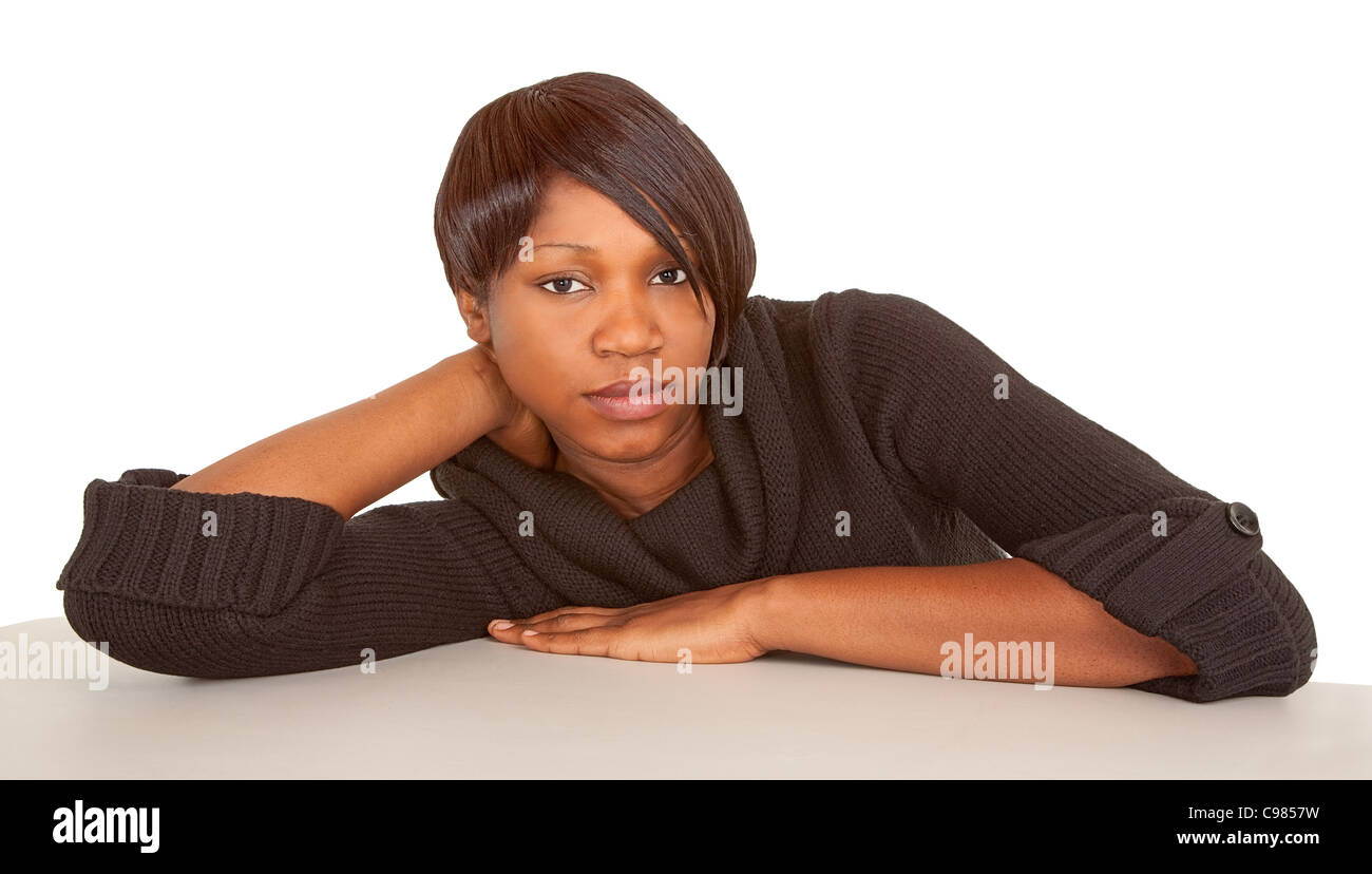 Serious looking relaxed girl hi-res stock photography and images - Alamy