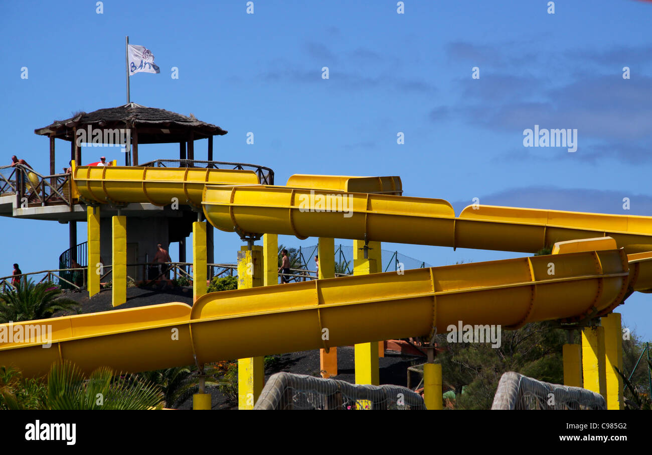 Waterslide at Spanish water park Stock Photo - Alamy
