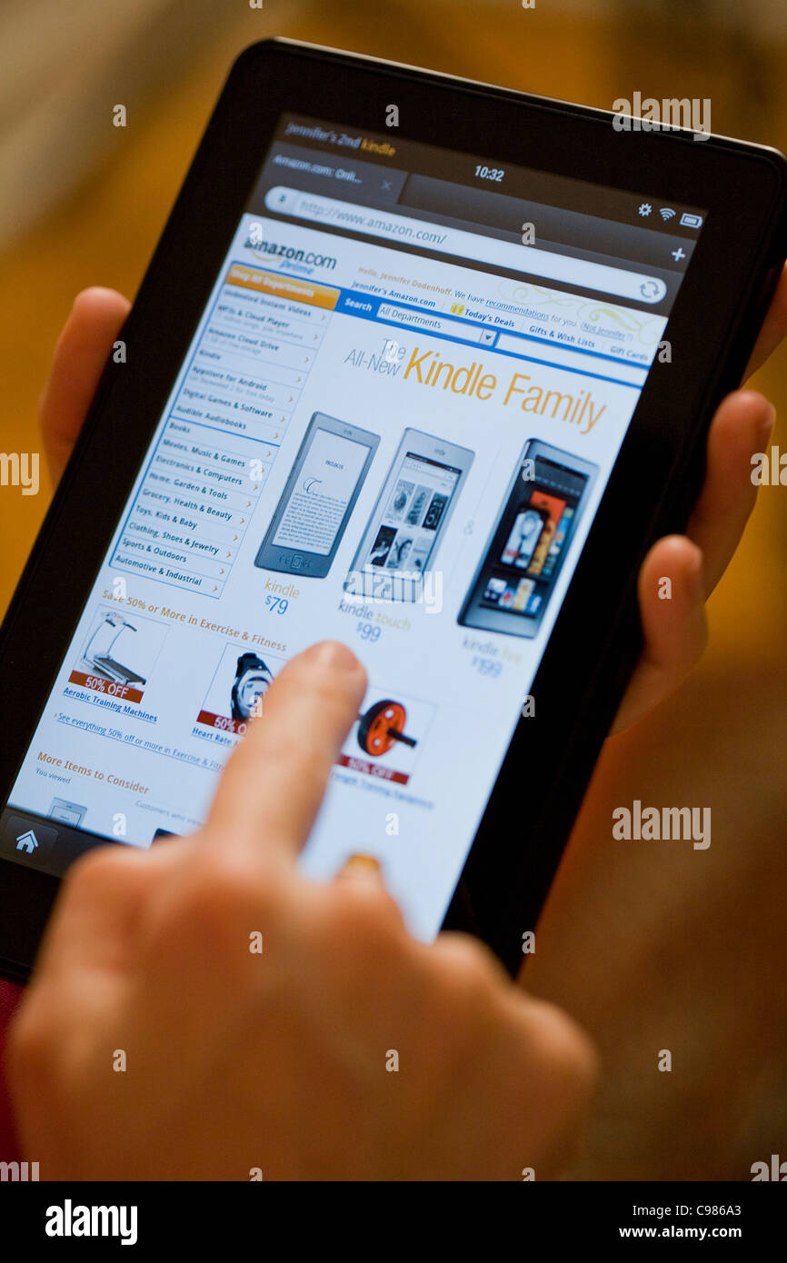 Amazon fire tablet hi-res stock photography and images - Alamy
