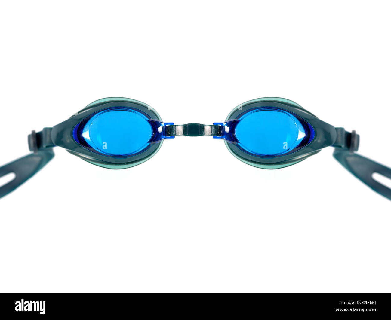 Swimming goggles isolated against a white background Stock Photo - Alamy